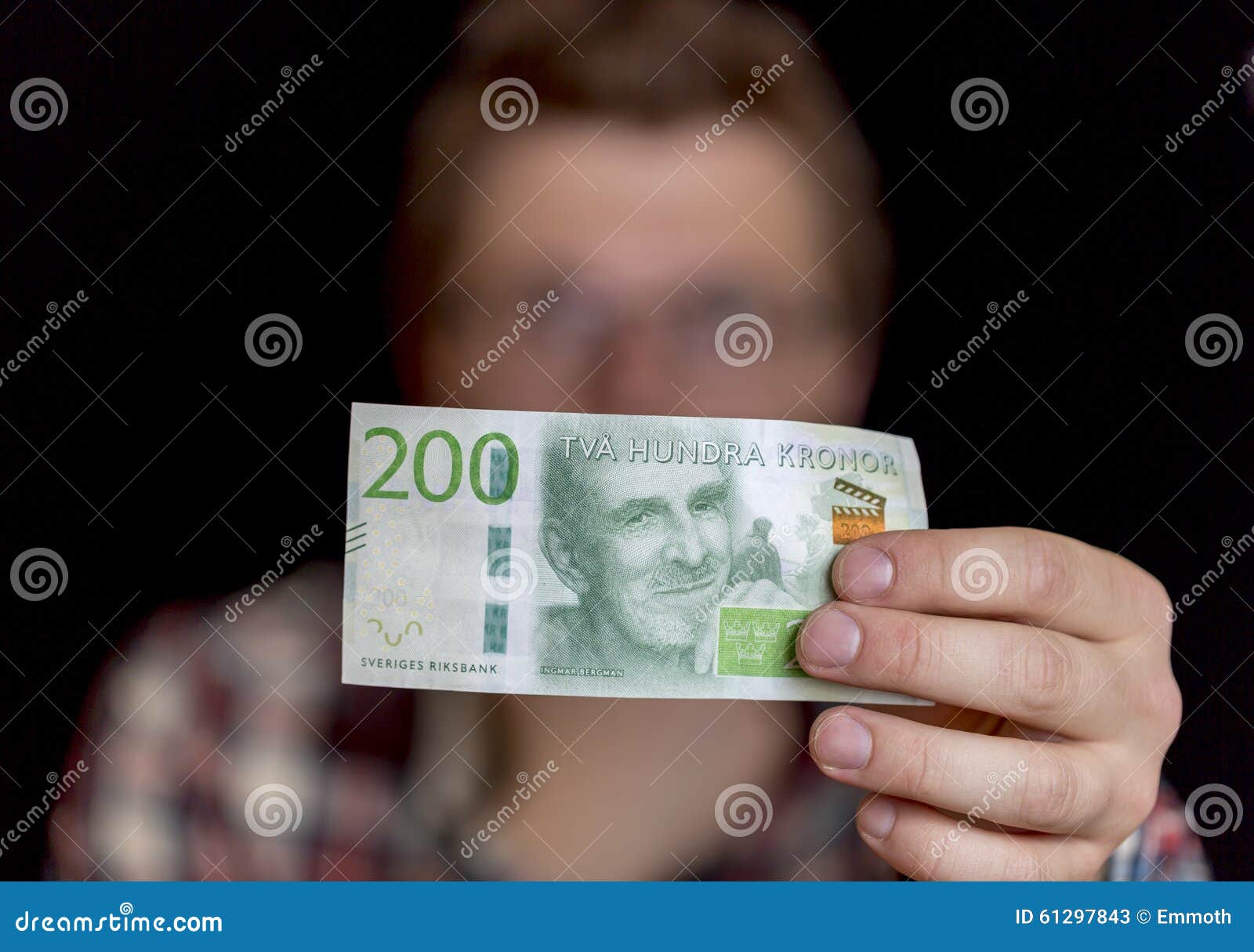 Swedish Two Hundred Krona Note Stock Image - Image of ingmar, blurred ...