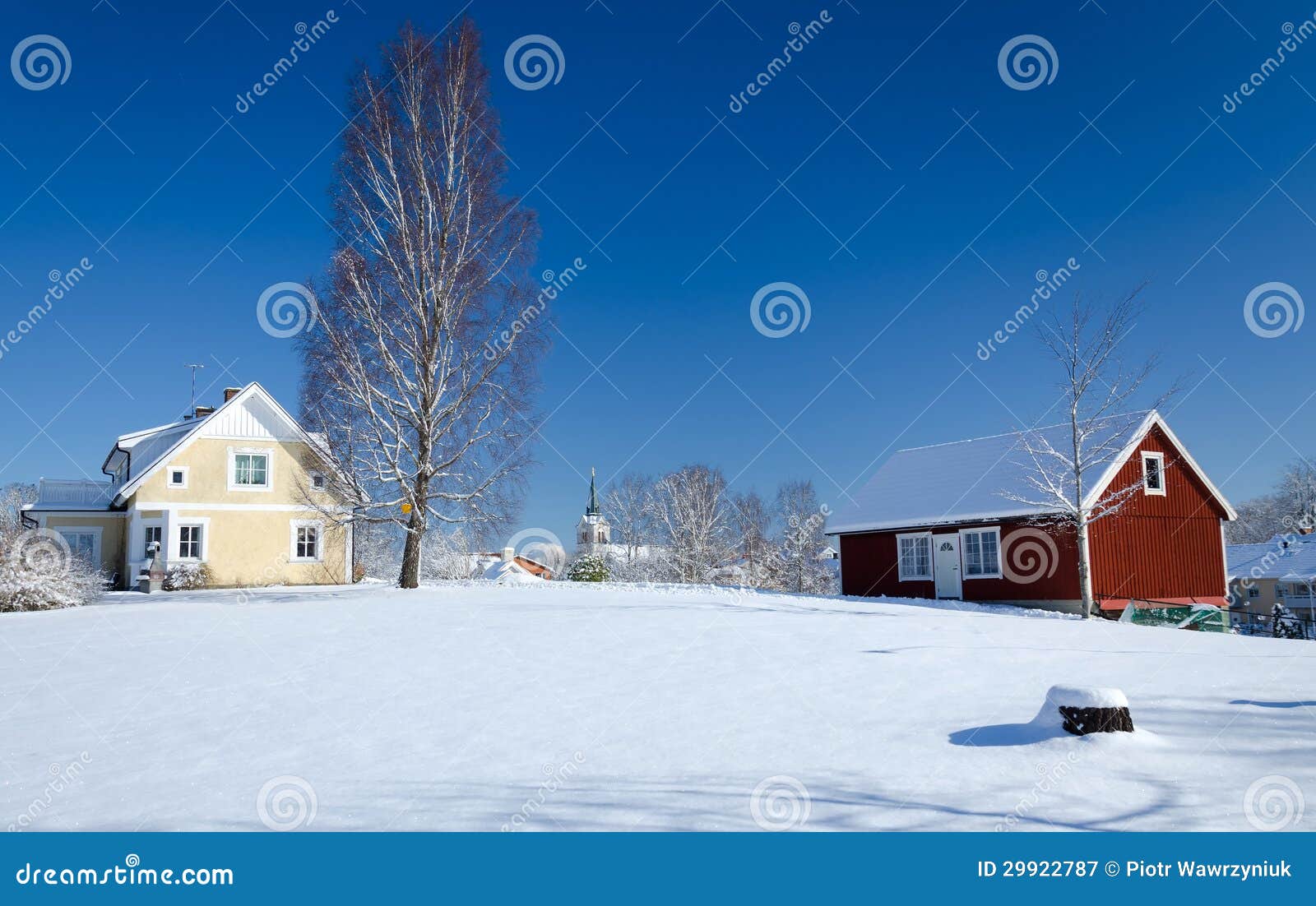 Winter in Sweden stock image. Image of covered, snowscape - 29922787