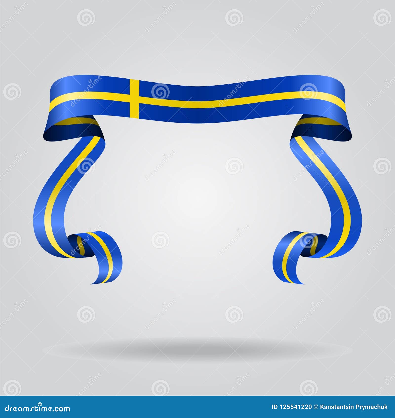 Swedish Flag Wavy Ribbon Background. Vector Illustration. Stock Vector ...