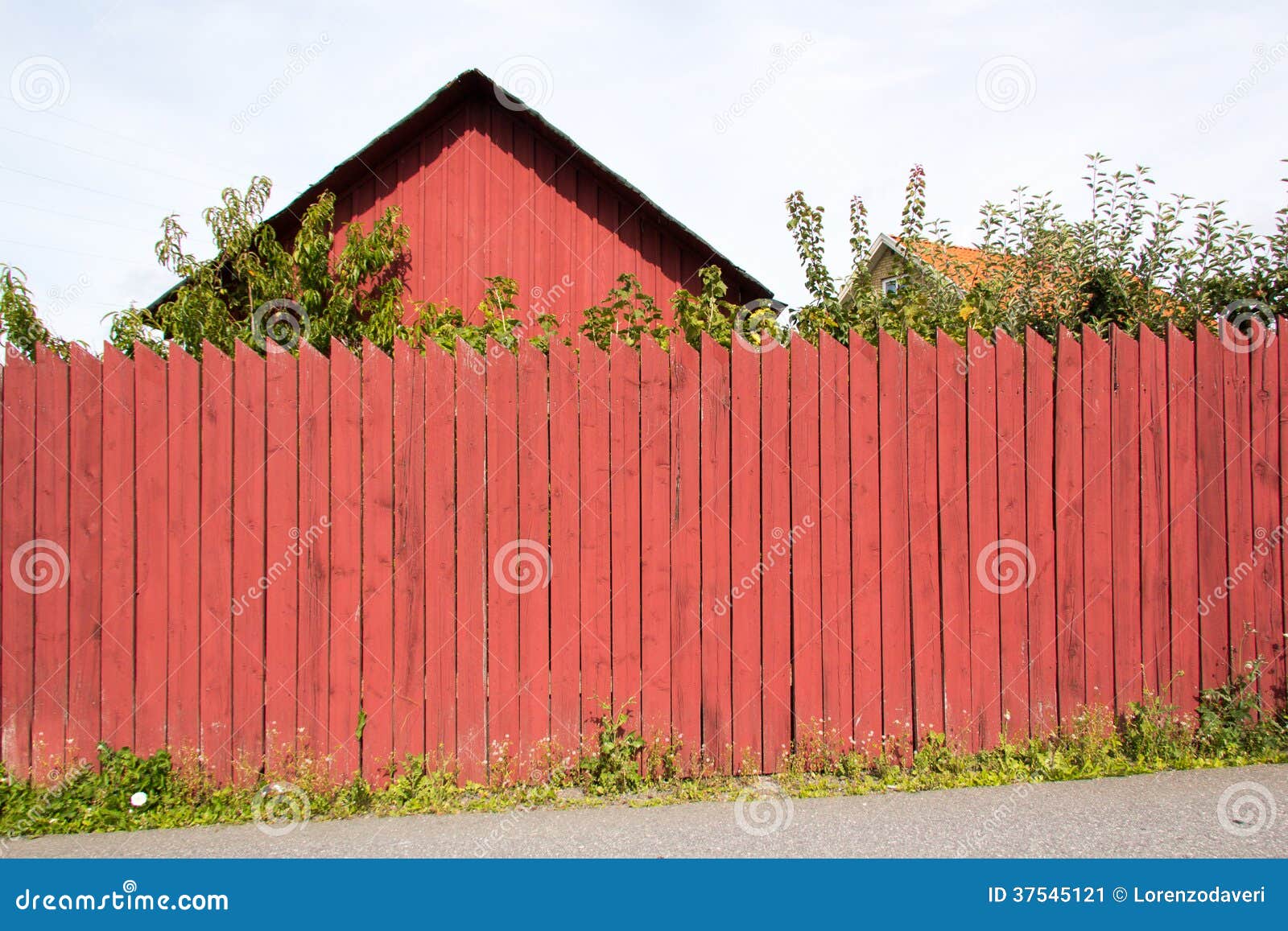 Swedish Wood House and Fence Stock Image - Image of wood, mountain ...