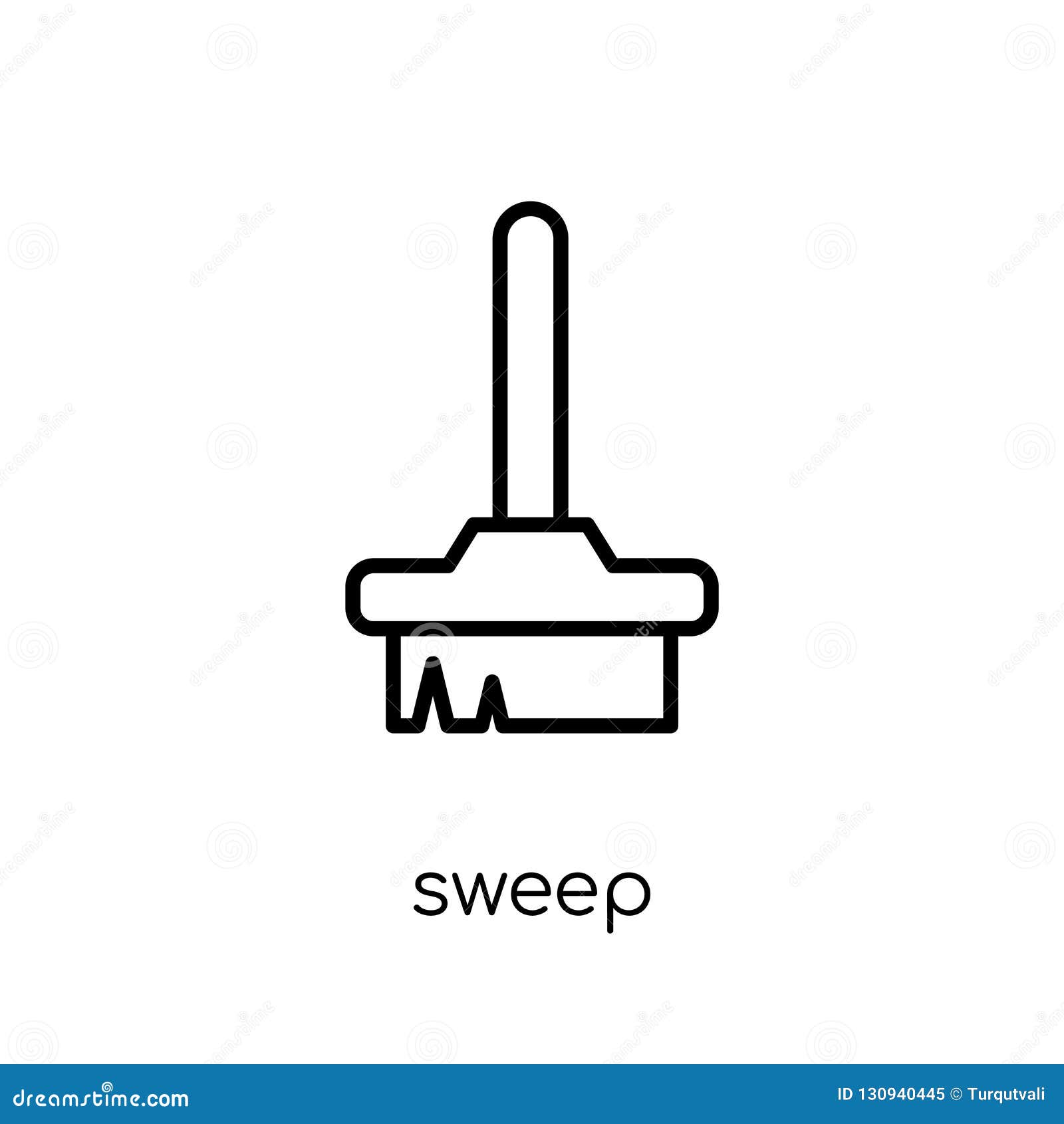 Sweep Icon. Trendy Modern Flat Linear Vector Sweep Icon on White Stock ...
