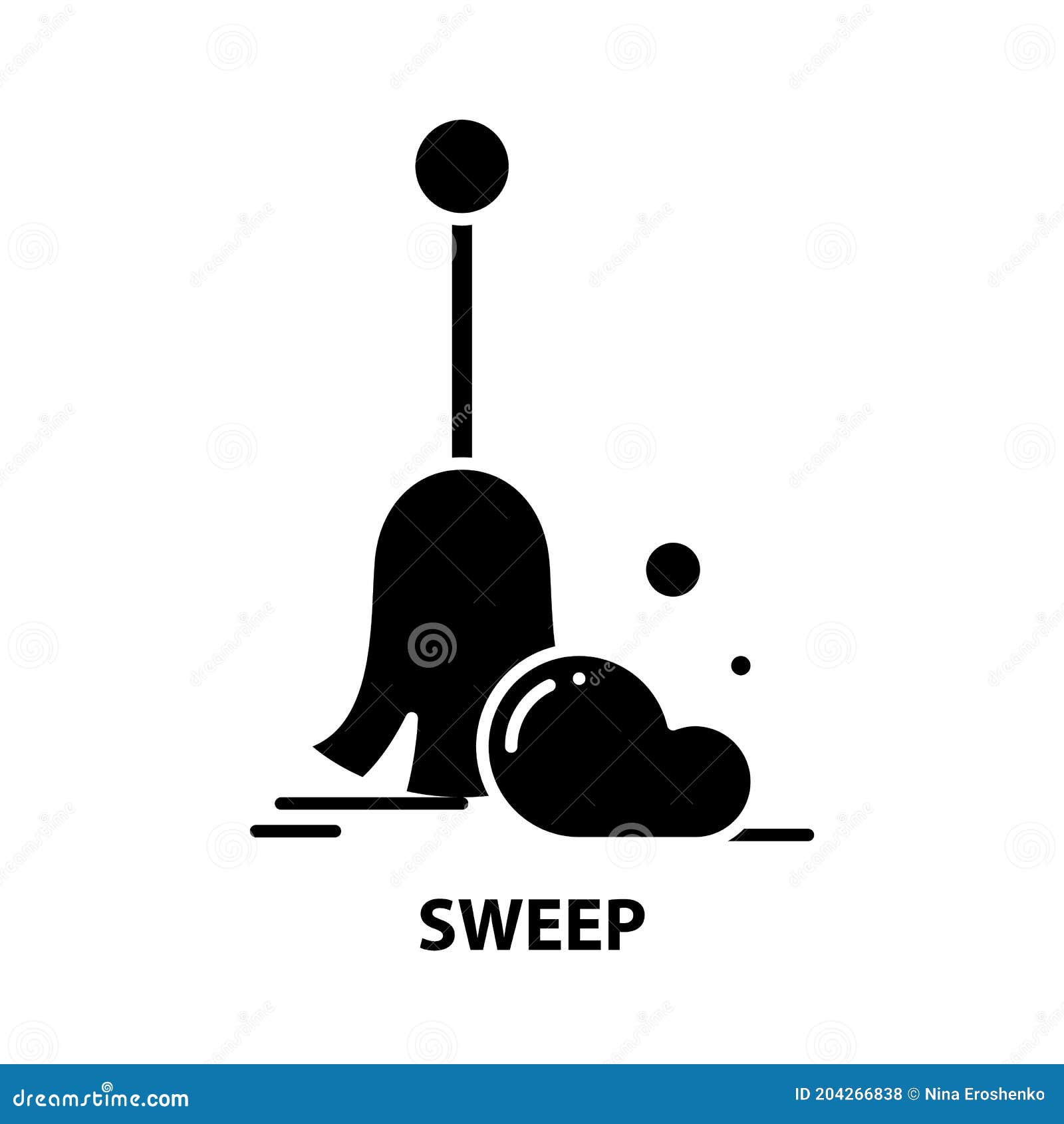 Sweep Symbol Icon, Black Vector Sign with Editable Strokes, Concept ...