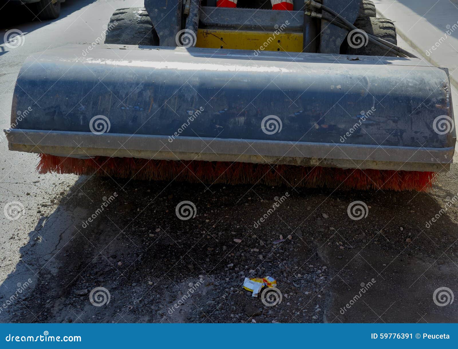 Sweeper Attachments Mini Excavator. Stock Image - Image of excavator ...