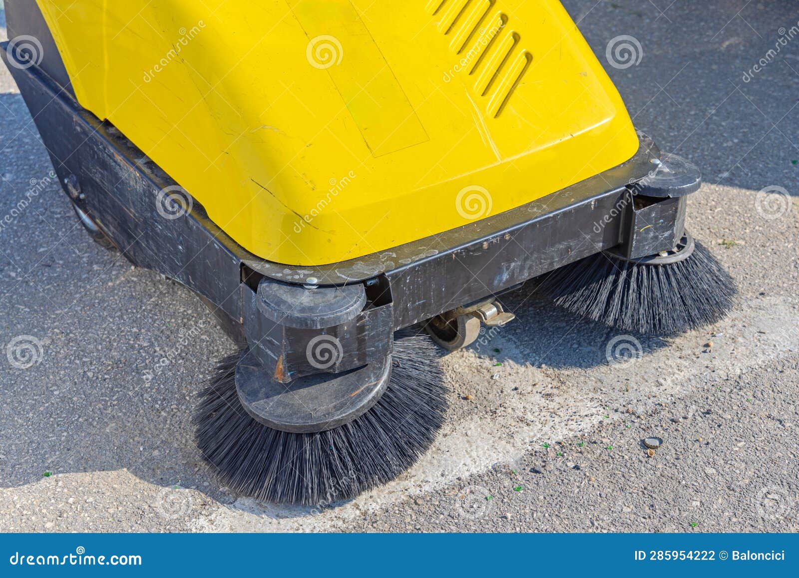 Sweeper Machine Brushes stock photo. Image of close - 285954222