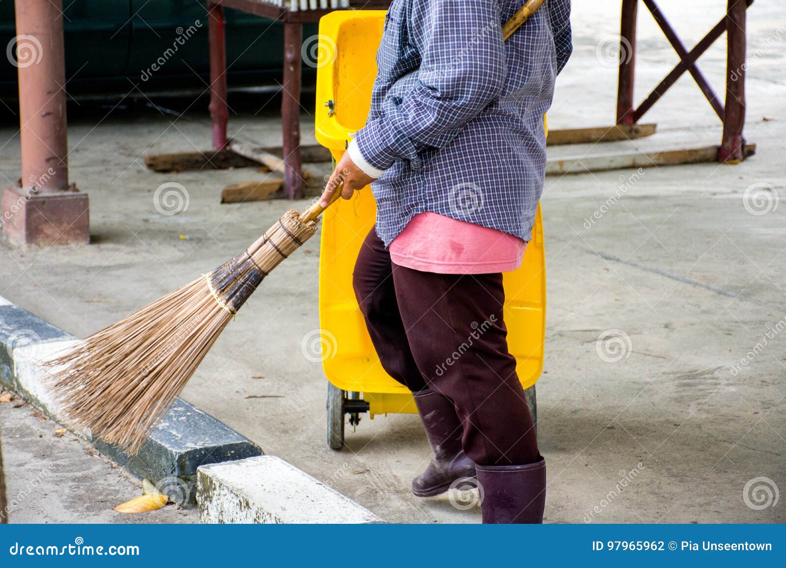 Sweepers stock photo. Image of clean, trash, worker, janitor - 97965962