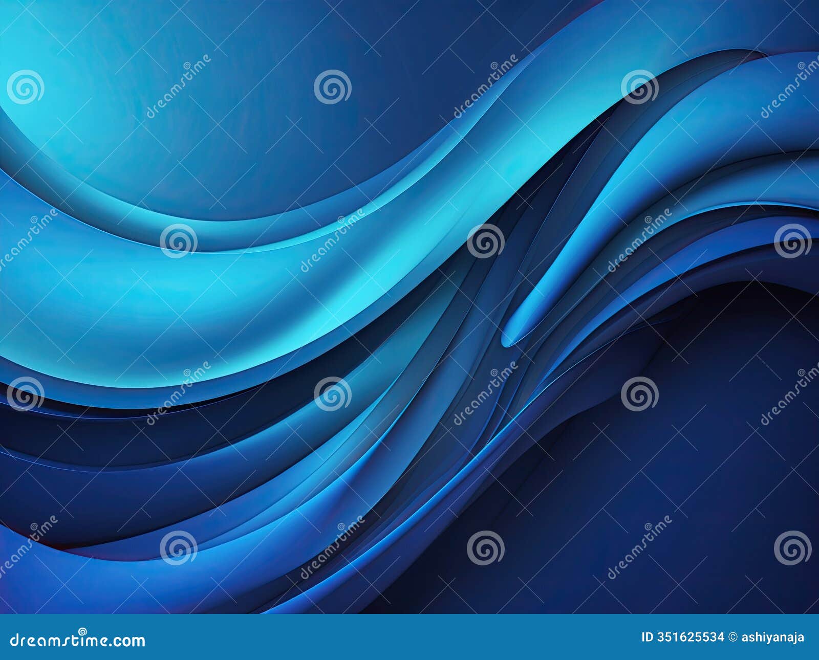 Sweeping Abstract Blue Banner Background Stock Illustration ...