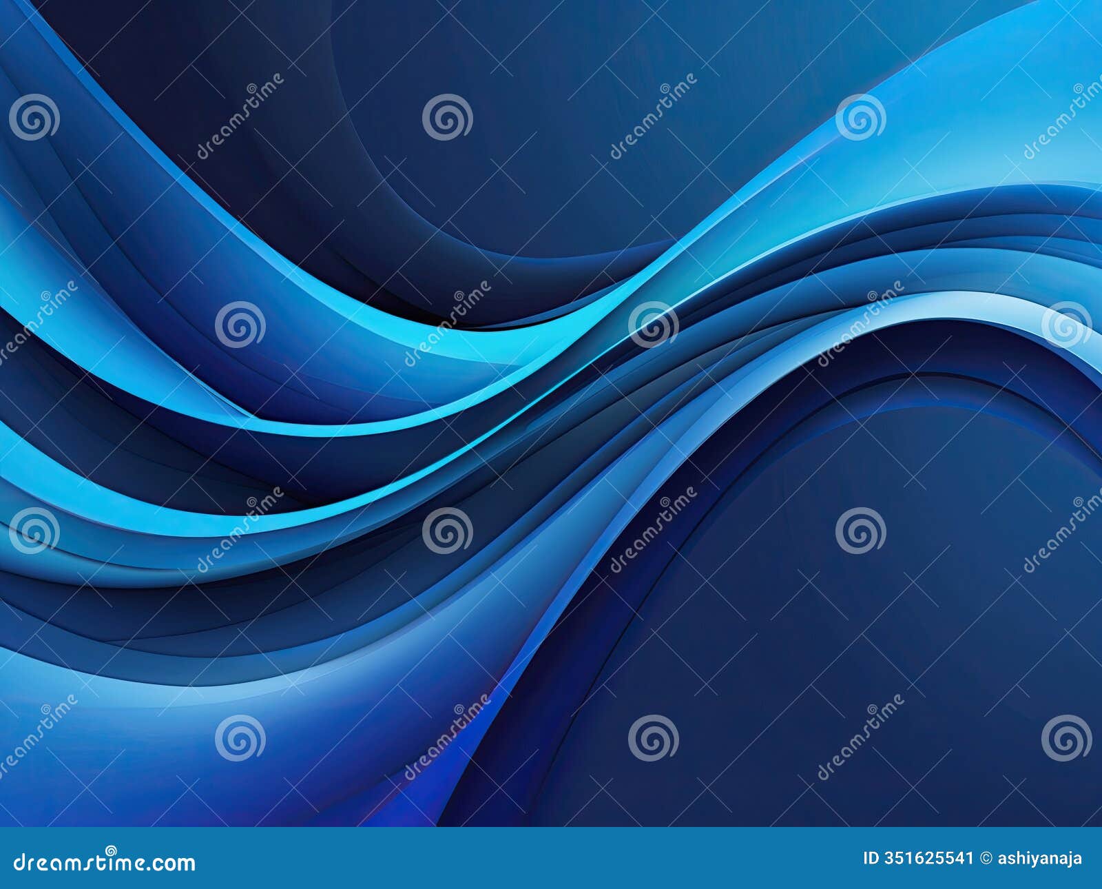 Sweeping Abstract Blue Banner Background Stock Illustration ...