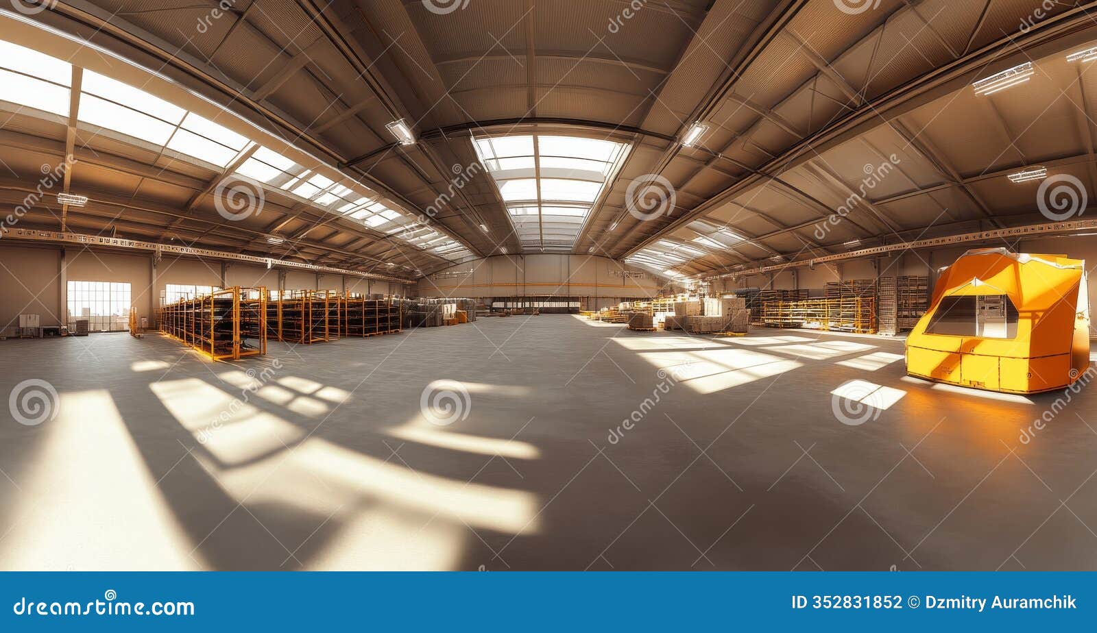 A Sweeping Automated Warehouse Displaying a Modern Landscape of Rack ...