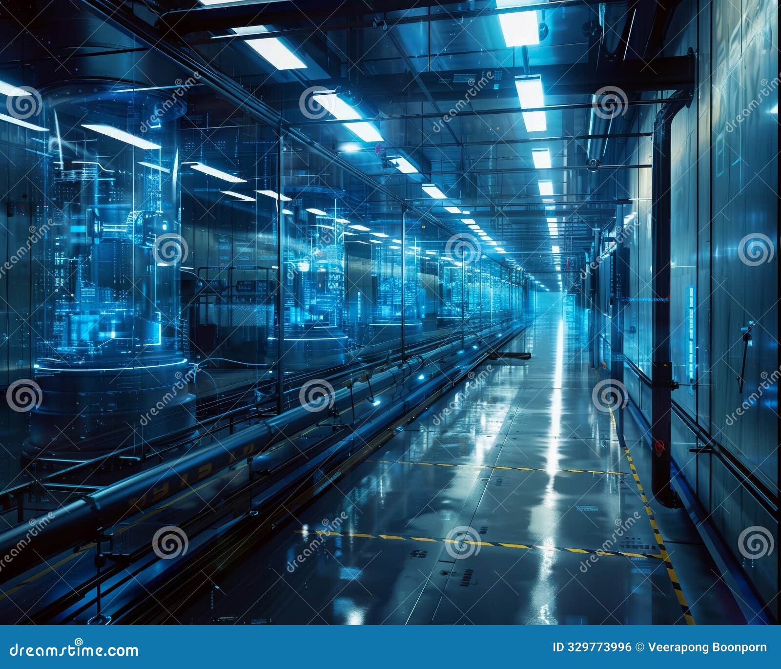 Sweeping Background of Unmanned Process System, Clean Lines and ...