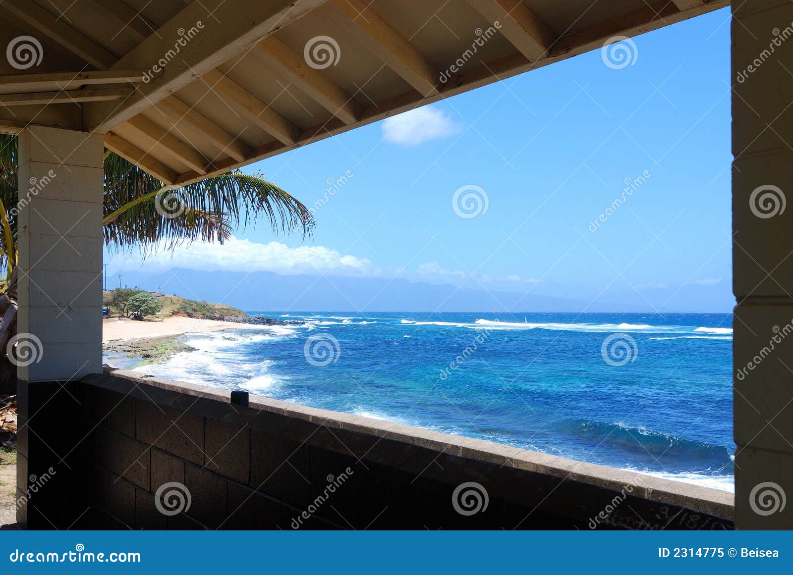 Sweeping Beach View stock image. Image of cloud, beam - 2314775