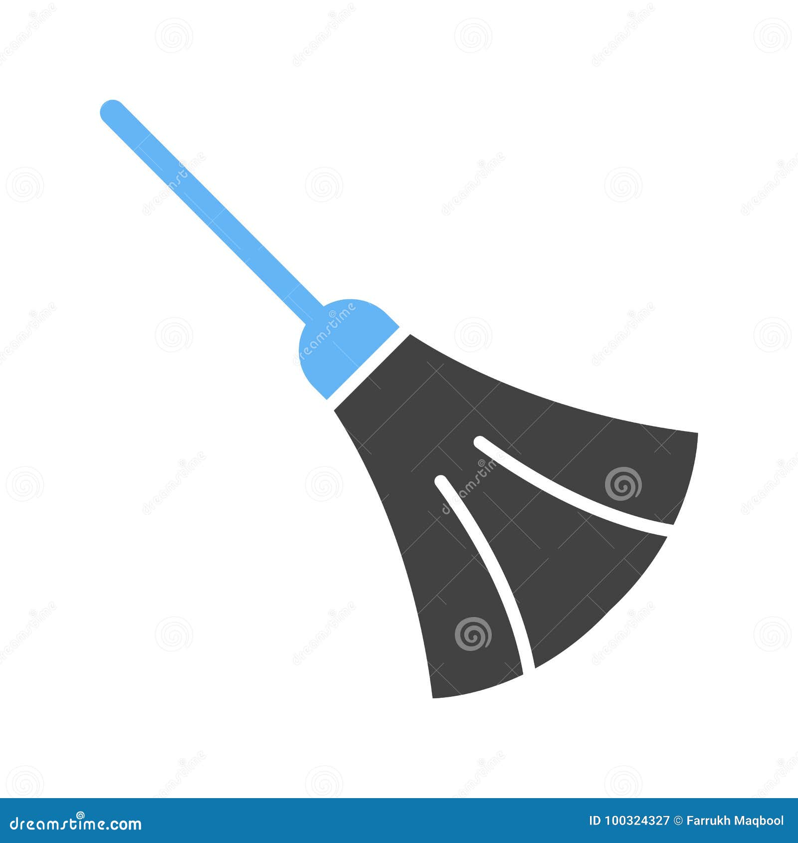 Sweeping Broom stock vector. Illustration of cleaner - 100324327