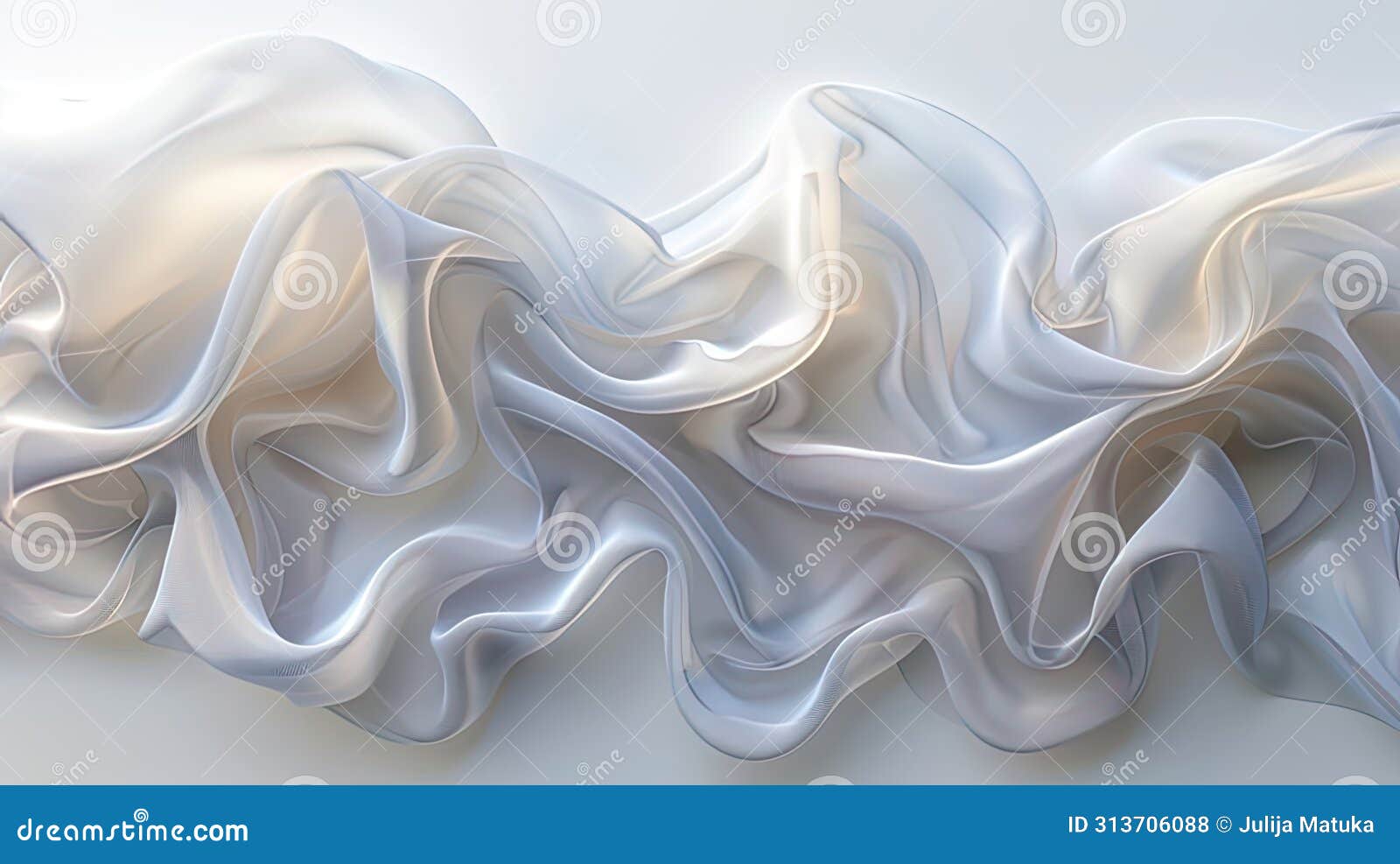 Sweeping Fabric Ribbon Forms a Delicate Border Design, Set Against a ...