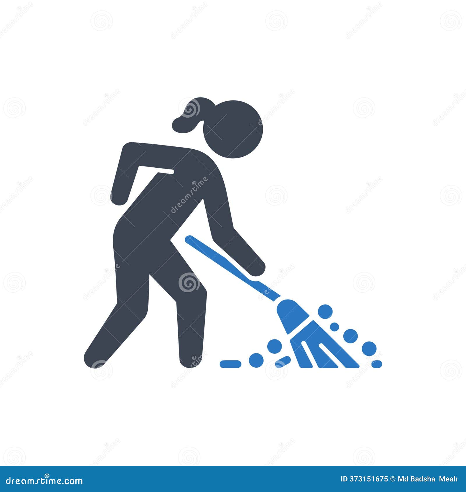 Floor Cleaning With Mob And Cleanser Foam Stock Image | CartoonDealer ...