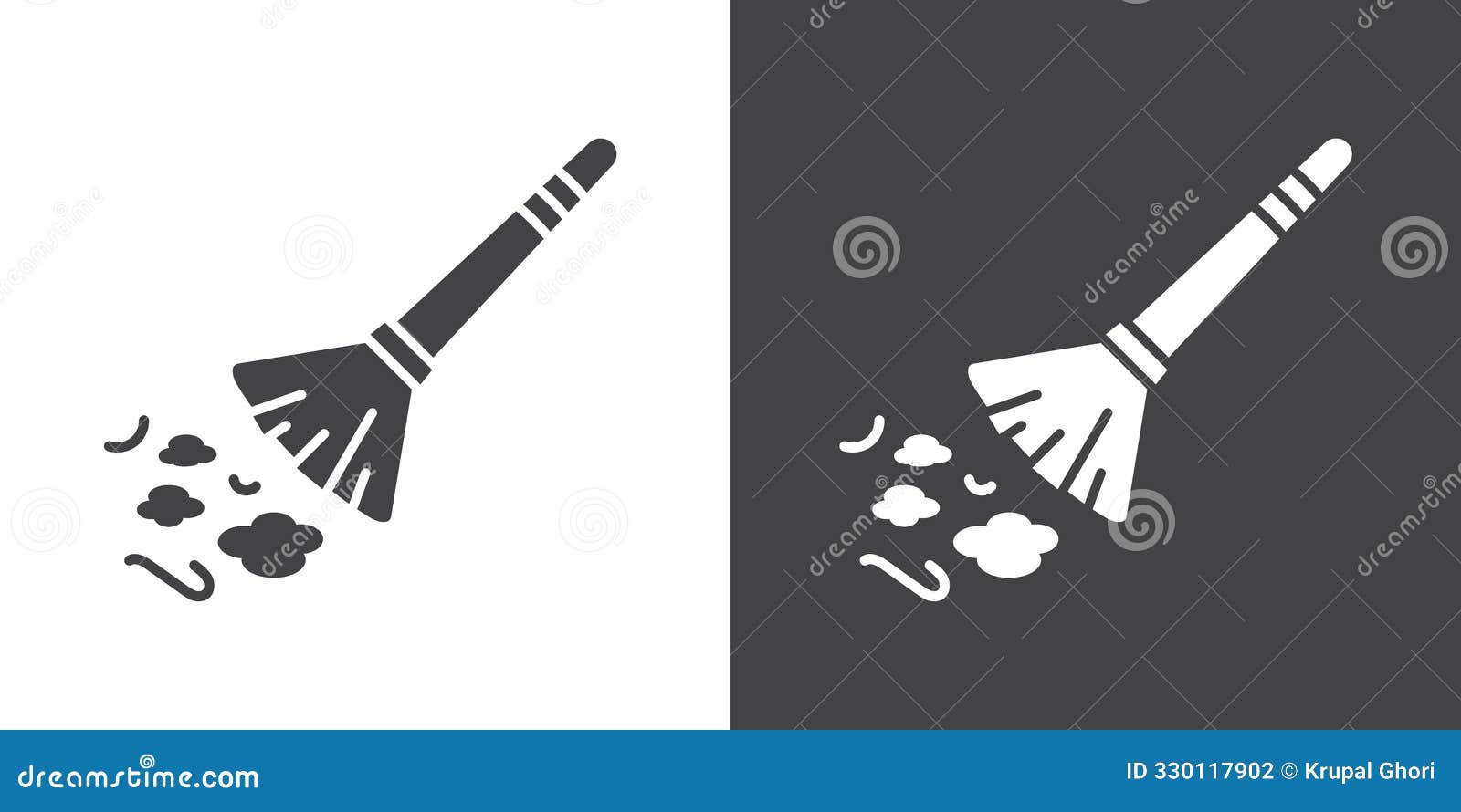 Sweeping Icon Thin Line Illustration Set Stock Illustration ...