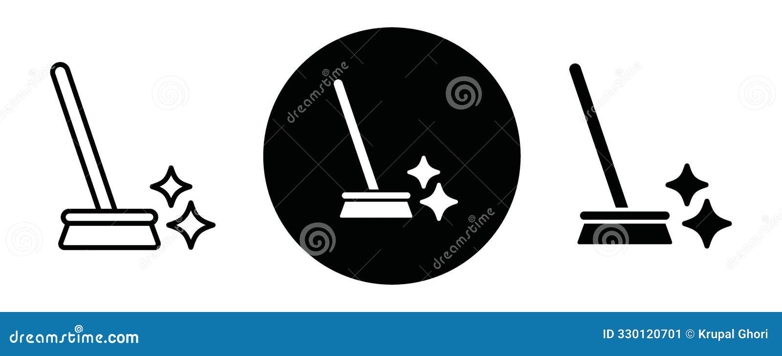 Sweeping Outline Icon Collection or Set. Sweeping Thin Vector Line Art ...