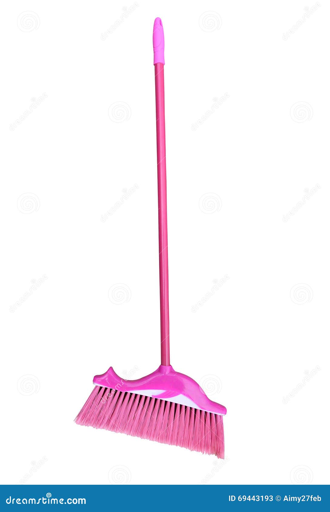 Sweeping Plastic Broom Isolate on White (clipping Path). Stock Image ...