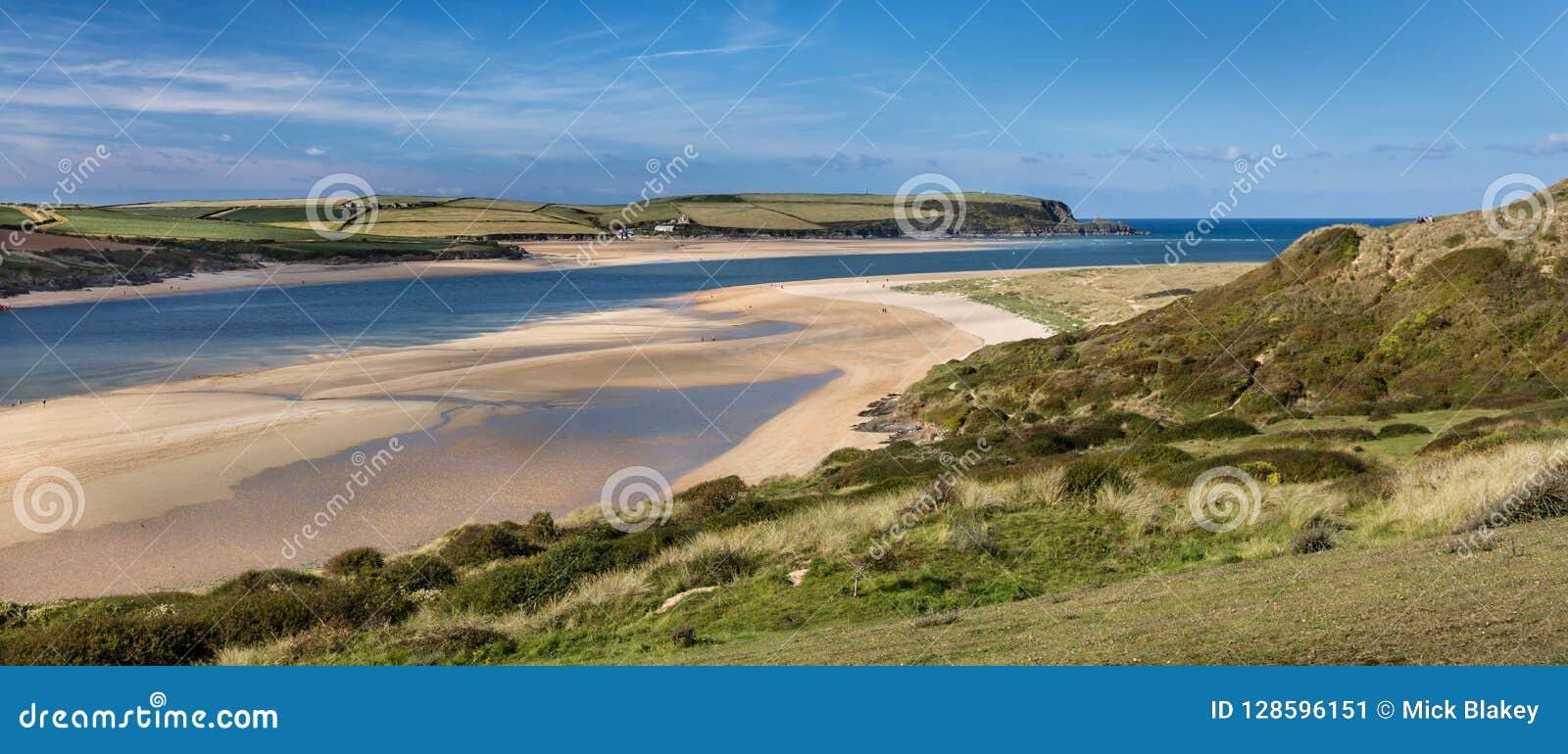 Sweeping Sands, Camel Estuary, Cornwall Stock Image - Image of ...