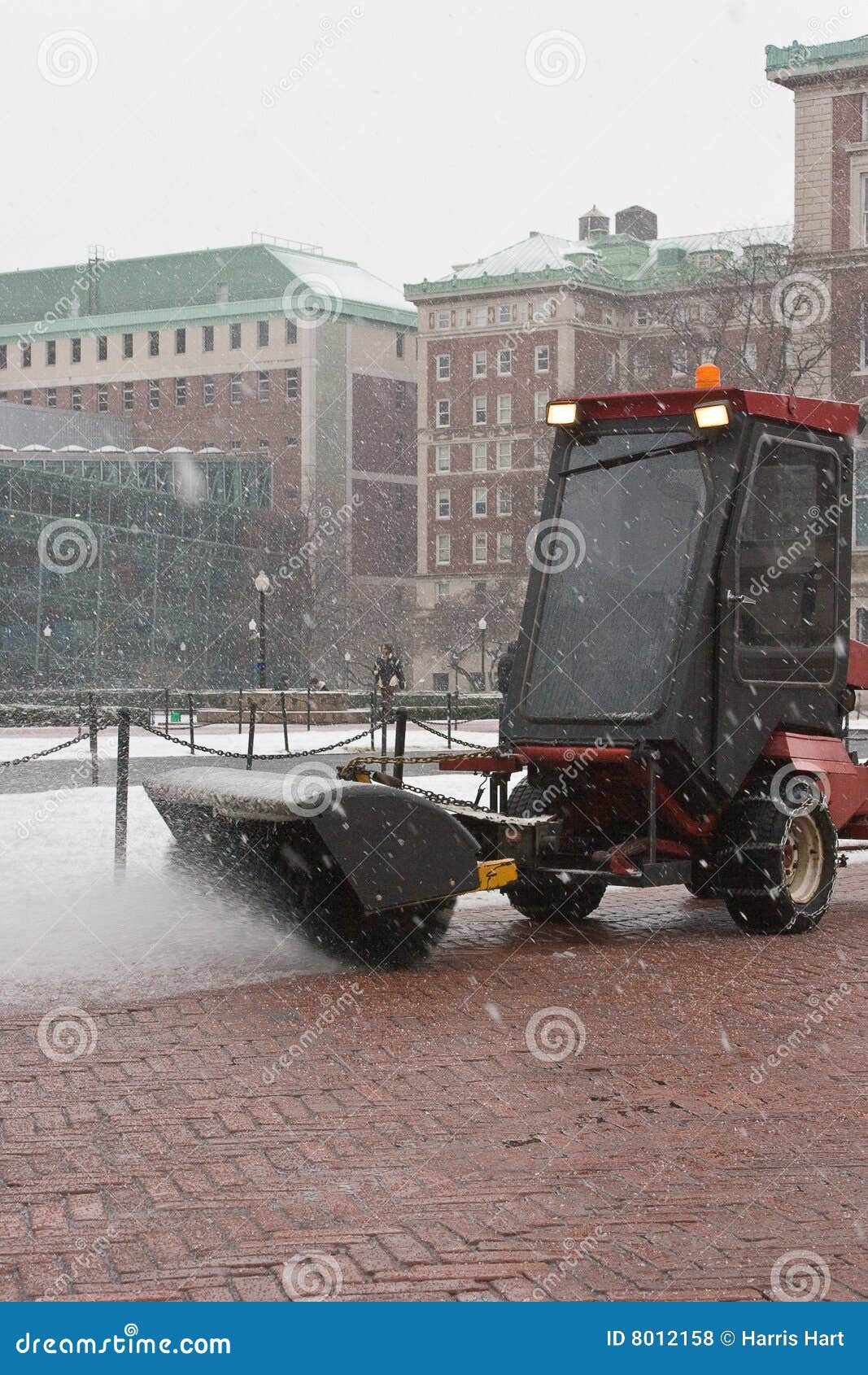 Sweeping the snow stock photo. Image of snowing, winter - 8012158