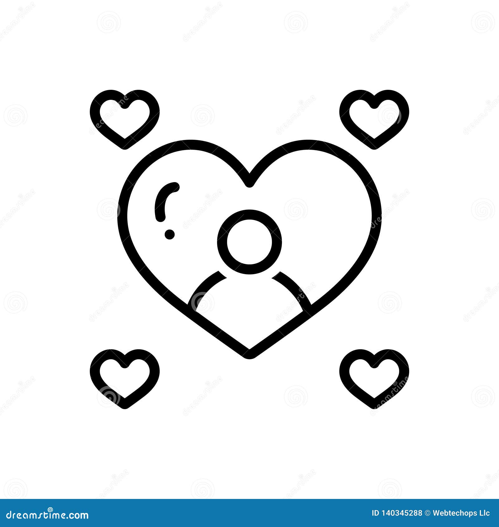 Black Line Icon for Sweet, Personality and Sugary Stock Vector ...