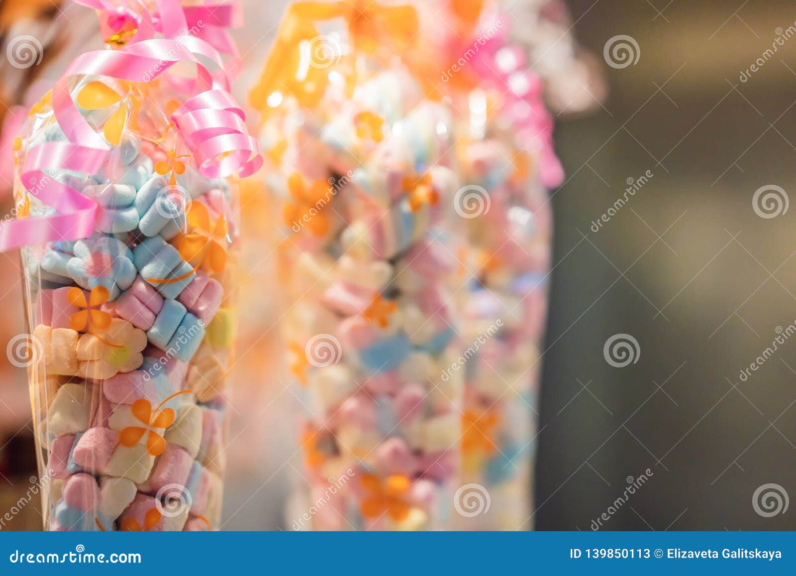 Sweet Airy Marshmallows in the Package. Candy Stock Image - Image of ...