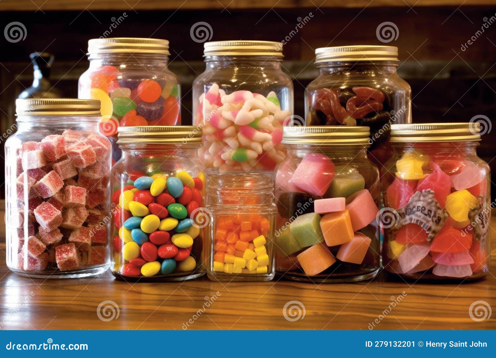 The Sweet Allure: a Spectrum of Candy Delights Stock Illustration ...