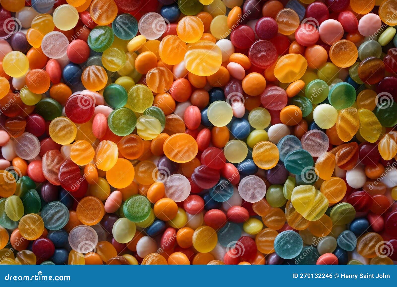 The Sweet Allure: a Spectrum of Candy Delights Stock Illustration ...