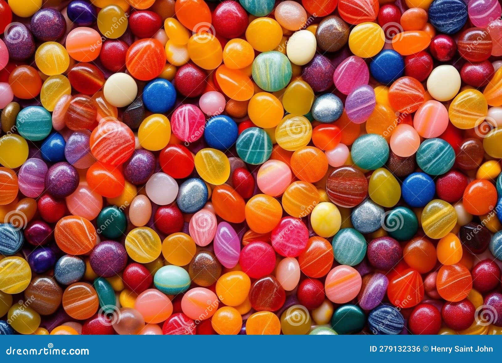 The Sweet Allure: a Spectrum of Candy Delights Stock Illustration ...