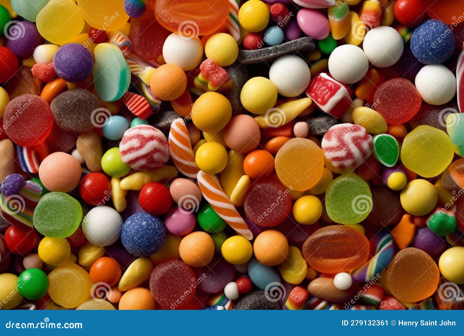The Sweet Allure: a Spectrum of Candy Delights Stock Illustration ...