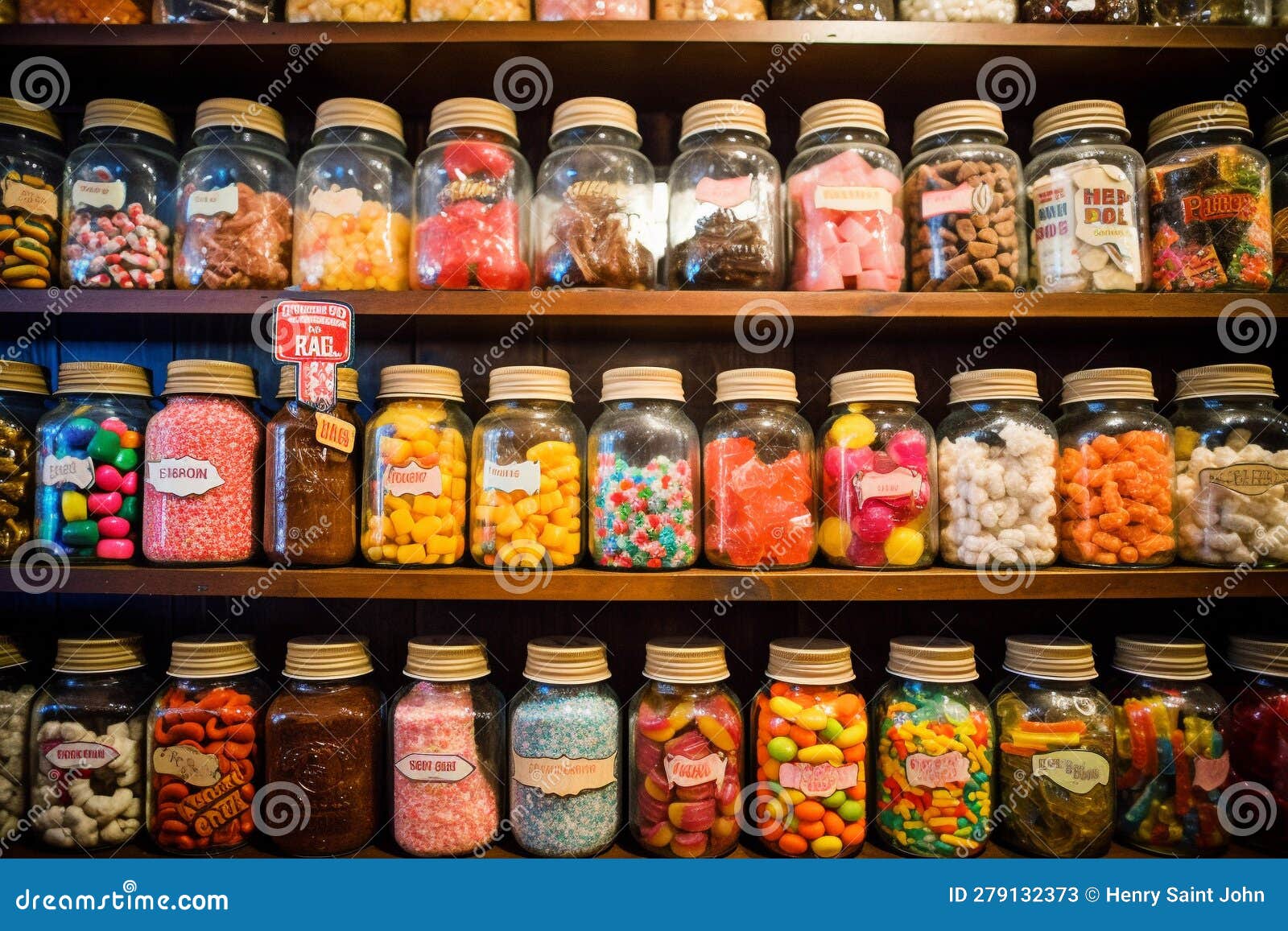 The Sweet Allure: a Spectrum of Candy Delights Stock Illustration ...