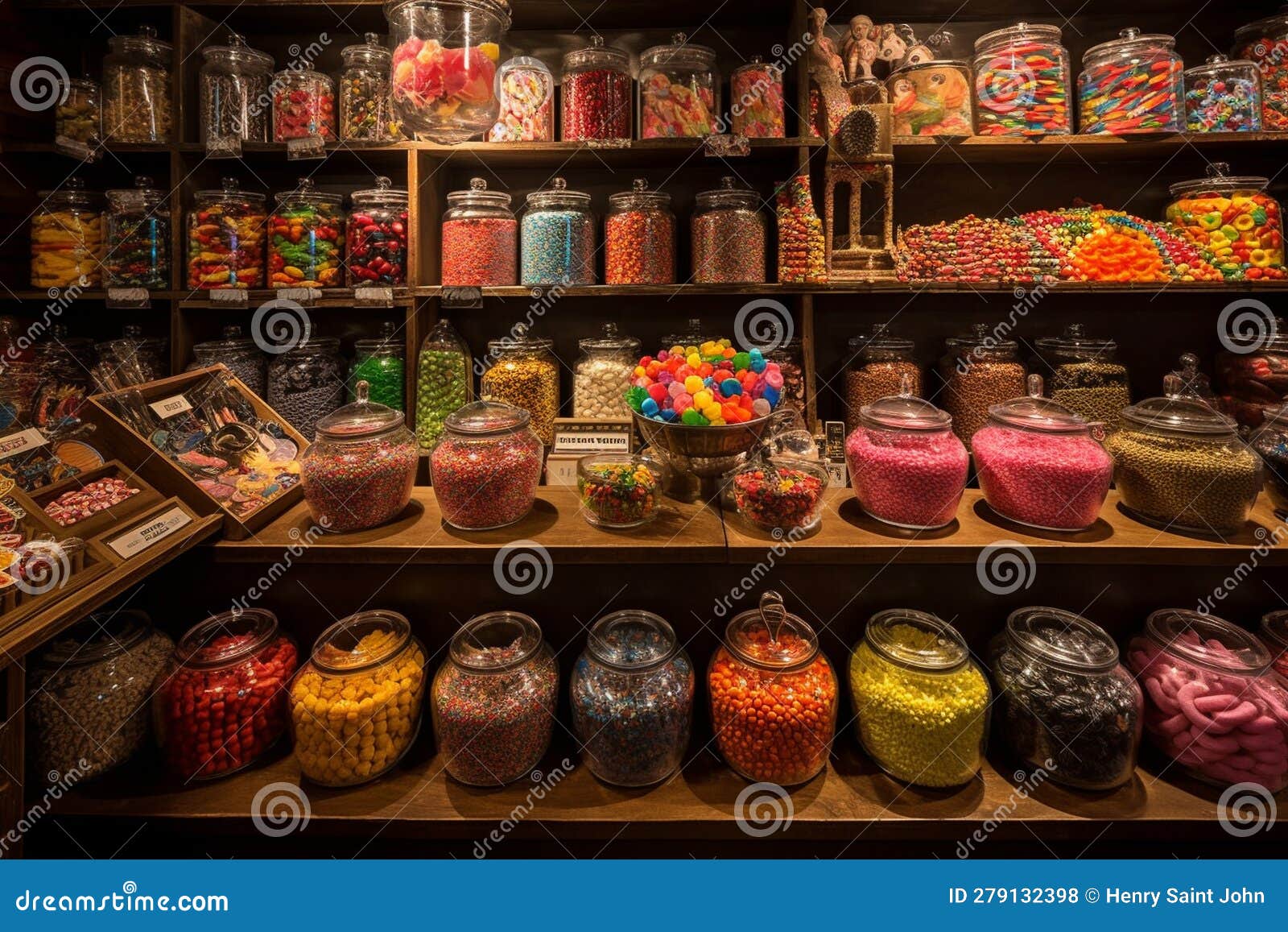 The Sweet Allure: a Spectrum of Candy Delights Stock Illustration ...