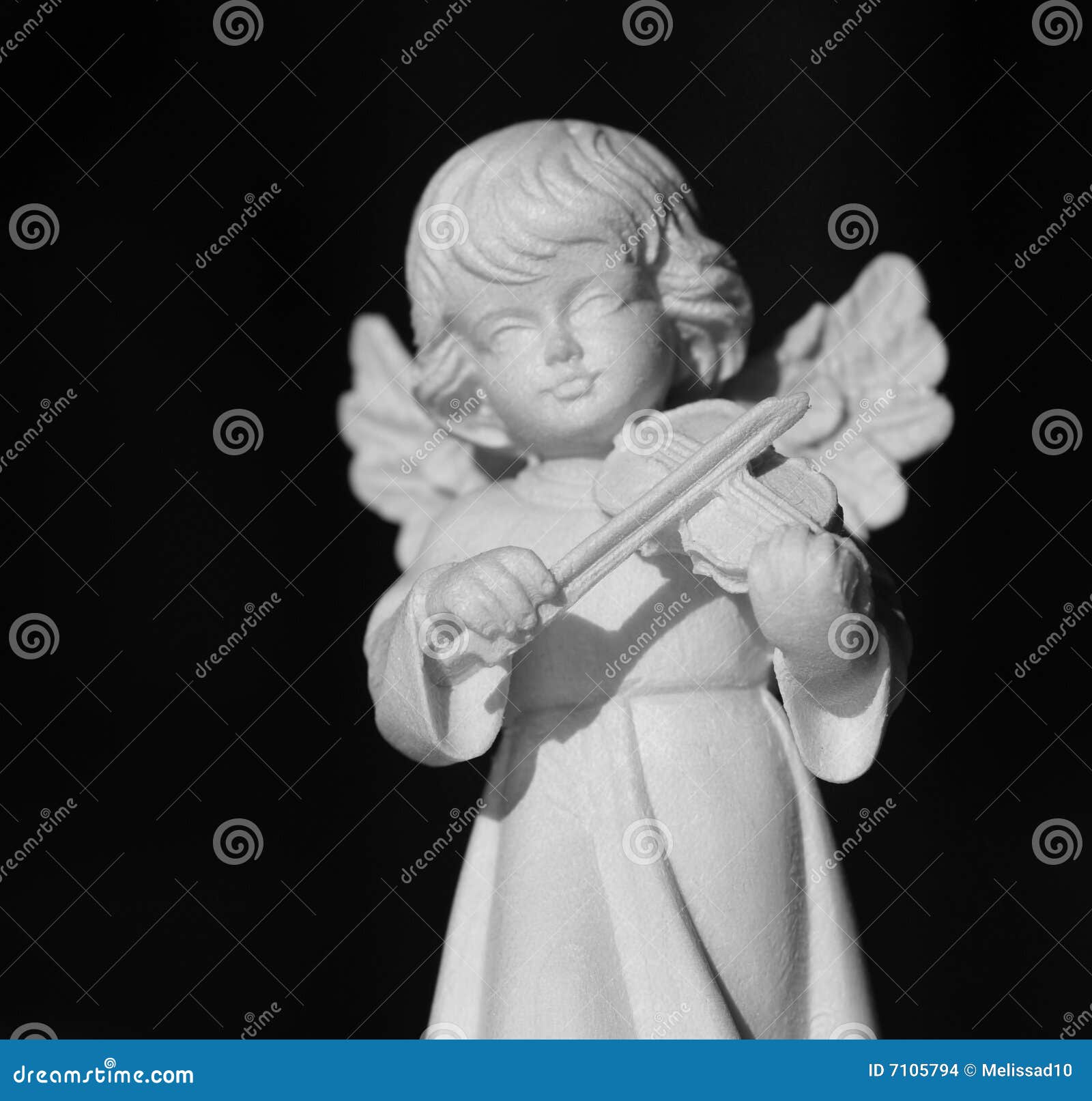 Sweet angel playing stock photo. Image of black, instrument - 7105794