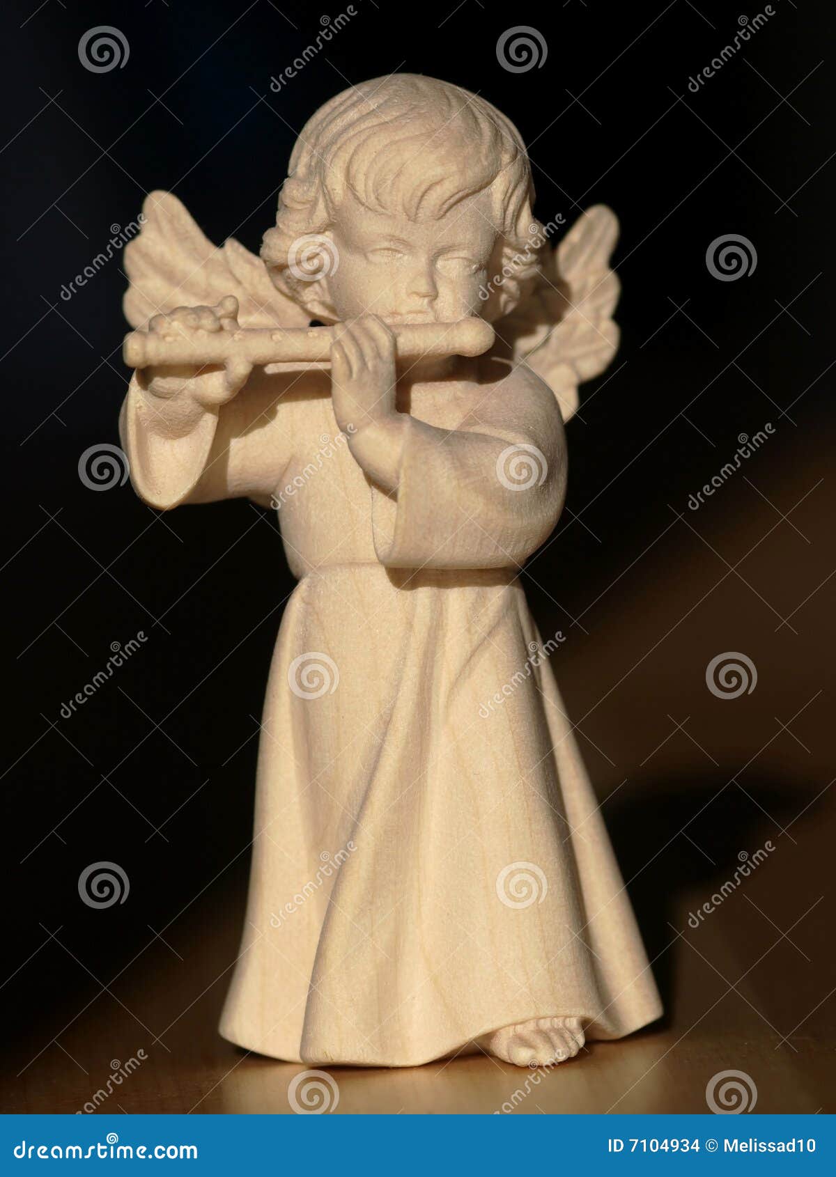 Sweet angel playing flute stock photo. Image of lovely - 7104934