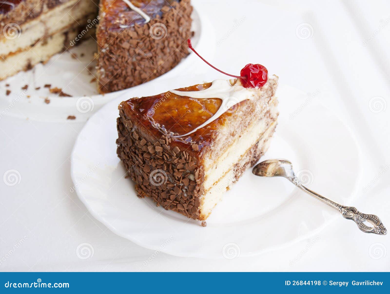 Sweet Appetizing Fresh Torte Stock Photo - Image of icing, birthday ...