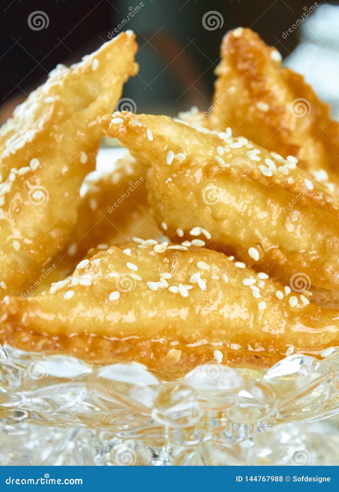 Sweet Arabic Algerian Samsa Samosa Stock Photo - Image of fresh, junk ...