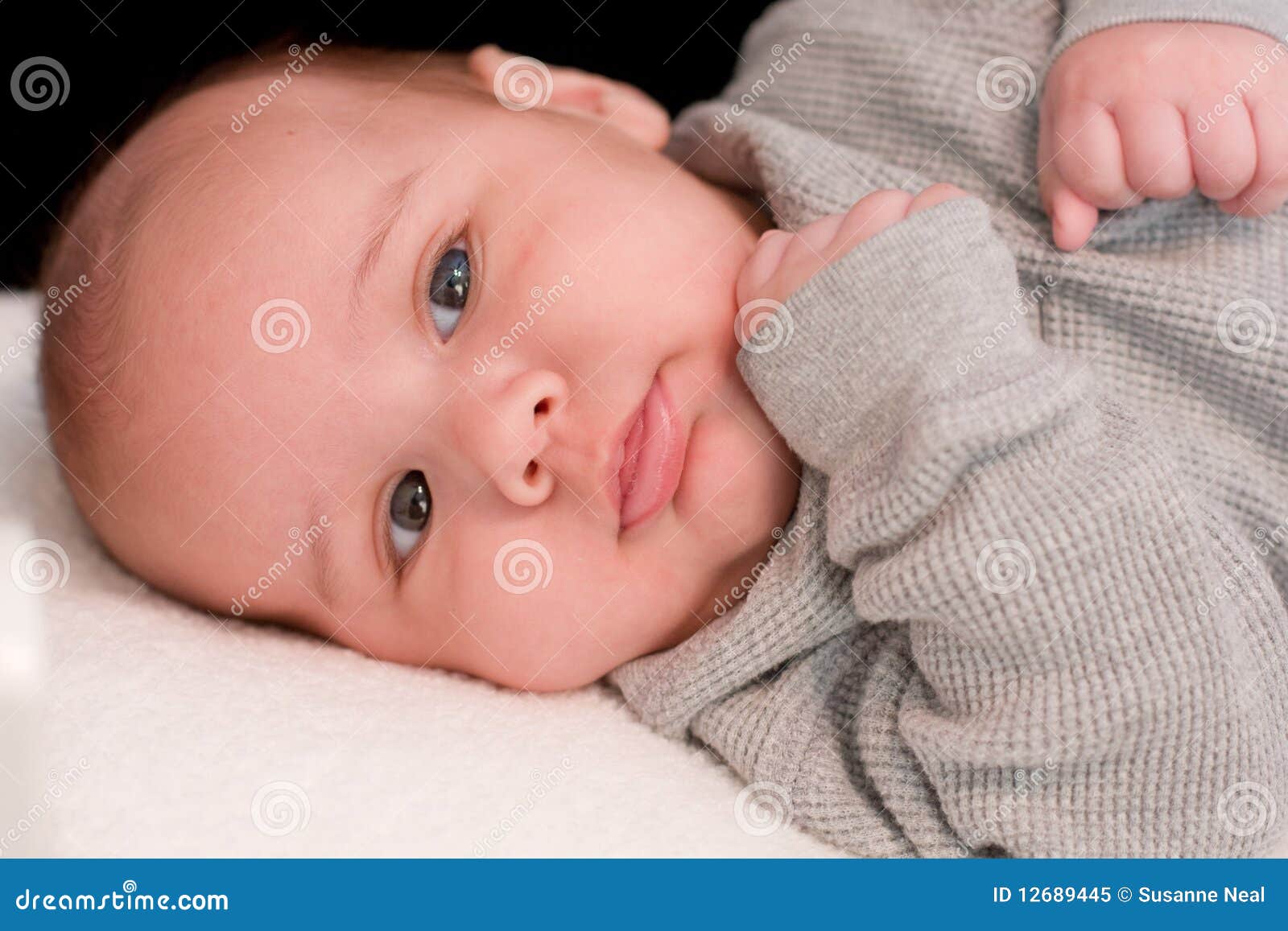Sweet baby face stock image. Image of love, comfortable - 12689445