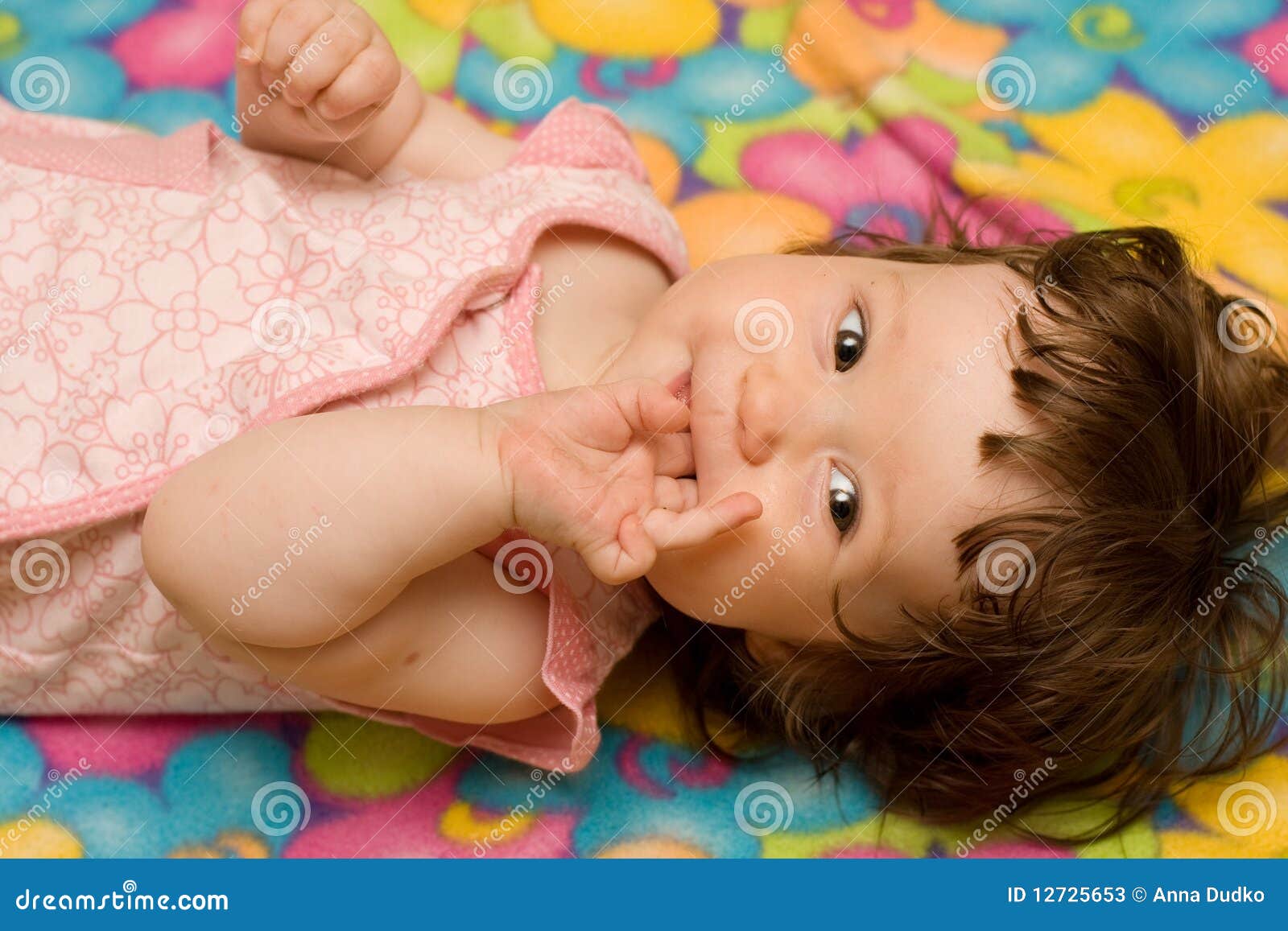 Sweet baby girl stock image. Image of human, closeups - 12725653