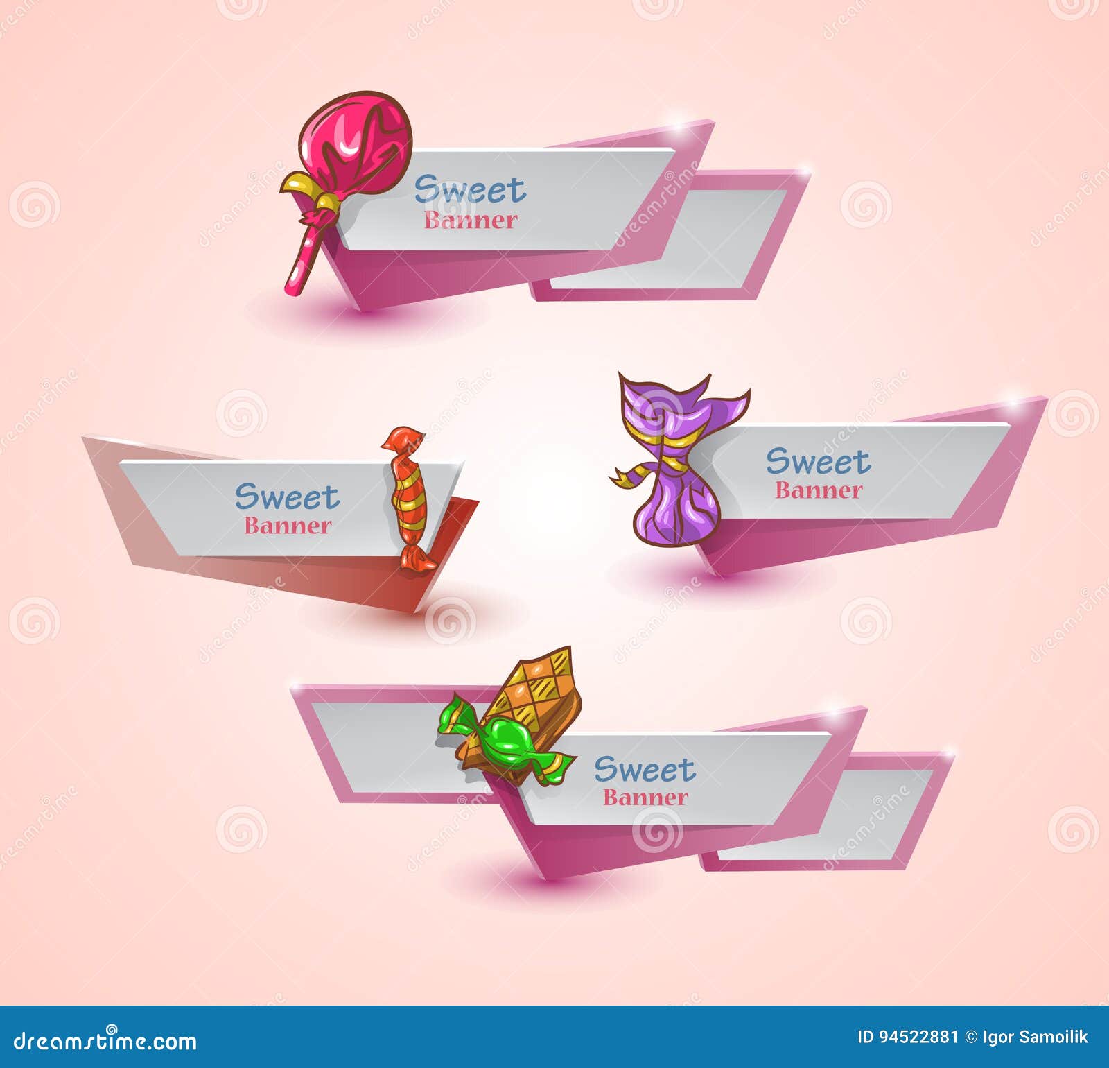 Sweet banners set stock vector. Illustration of bakery - 94522881