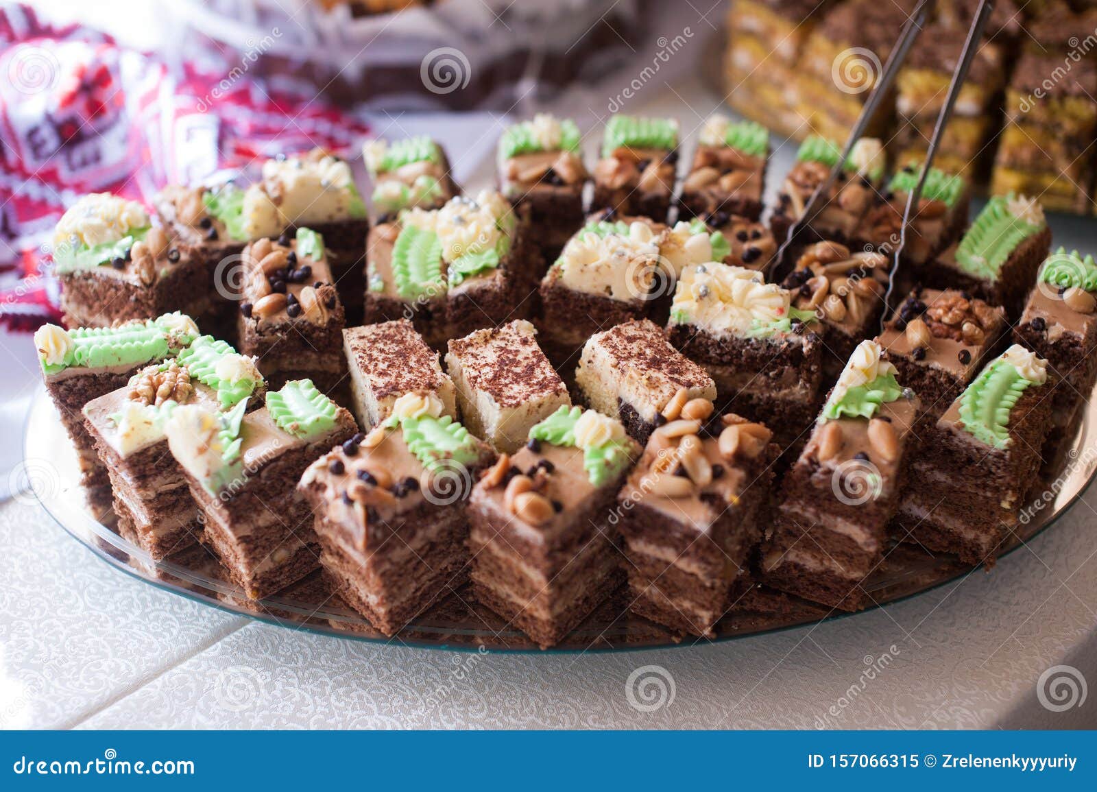 Sweet banquet table stock image. Image of wedding, delicious - 157066315