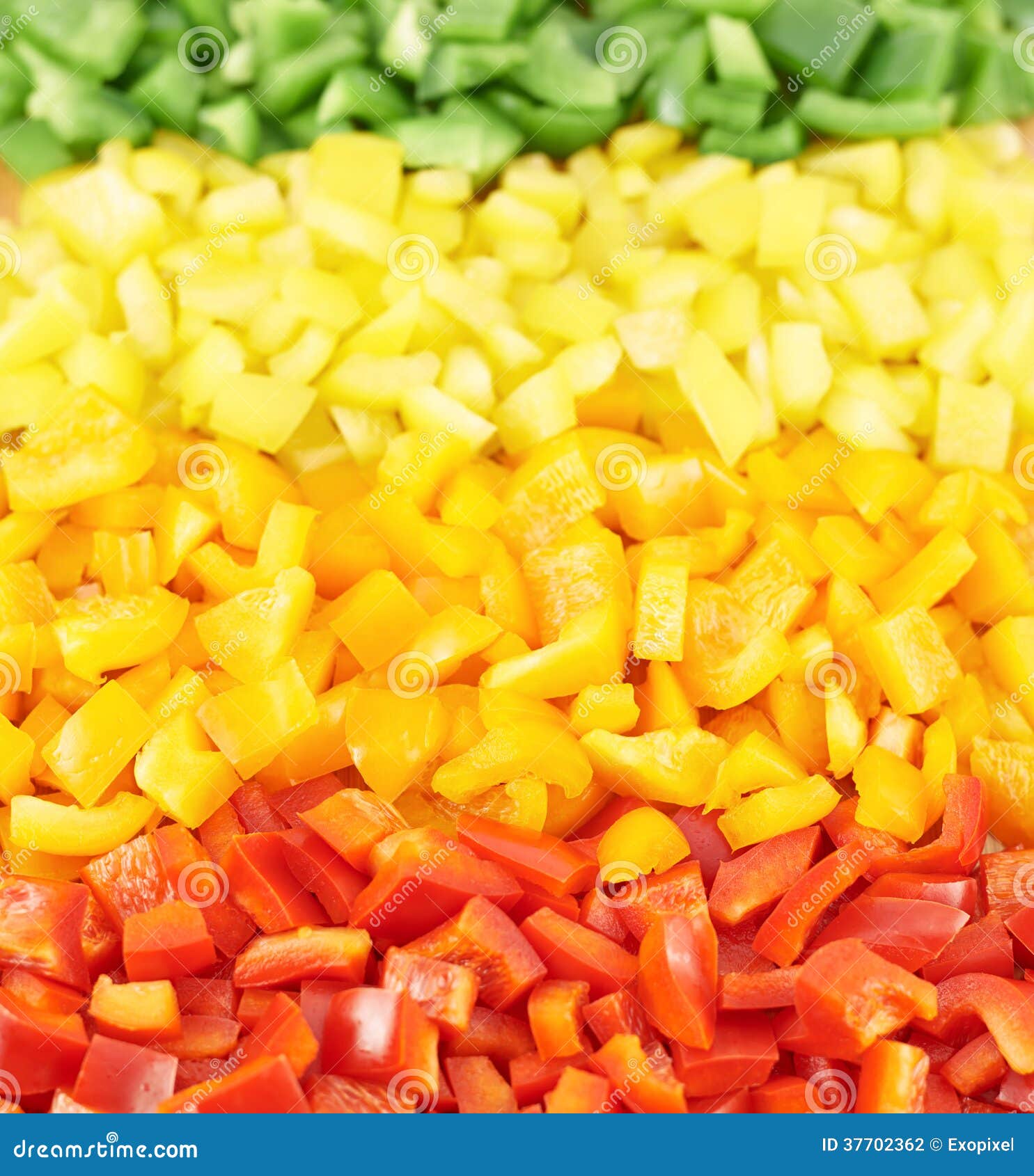Sweet Bell Pepper Cut into Pieces Stock Photo - Image of health, bell ...