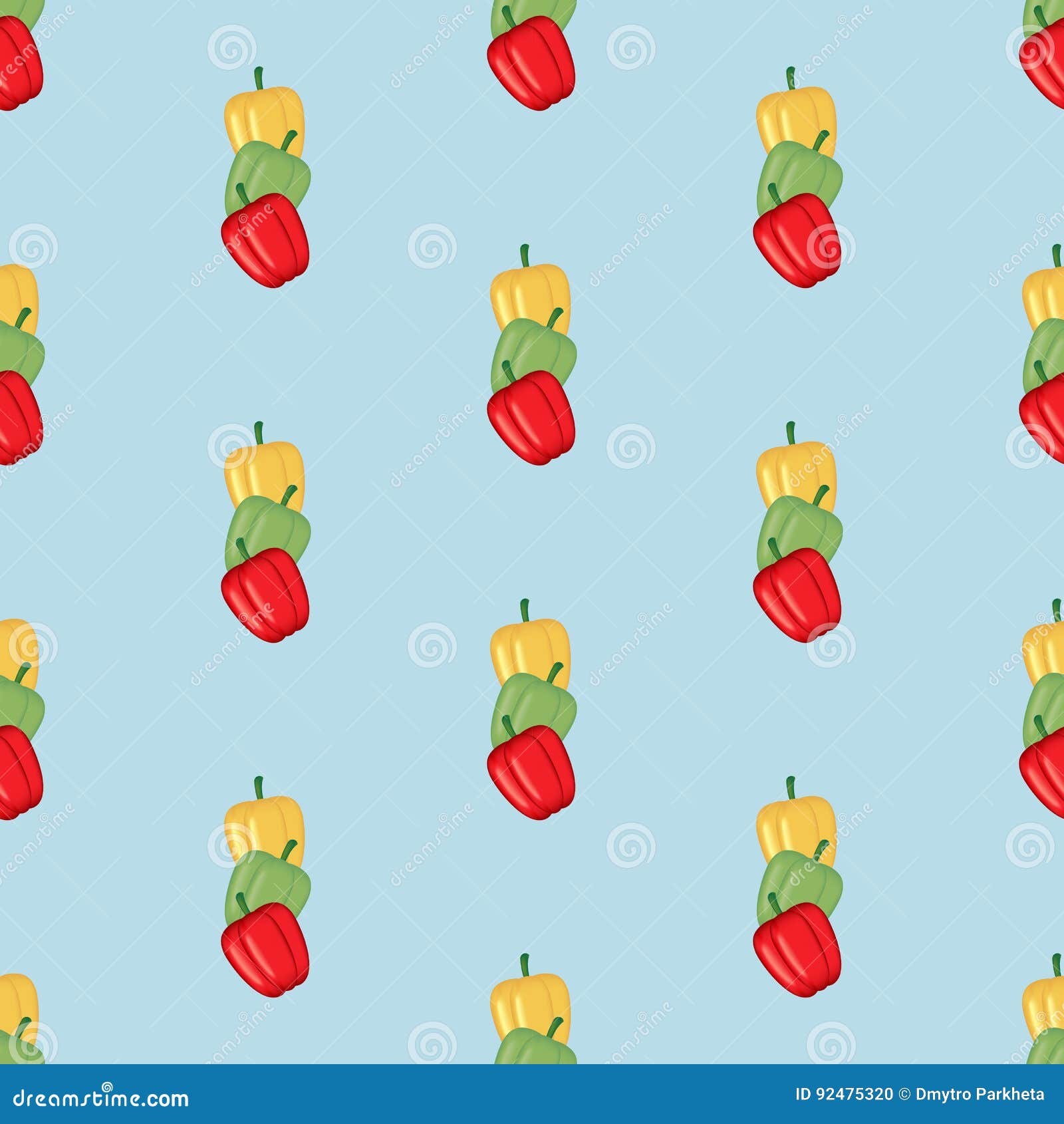 Sweet Bell Pepper Seamless Pattern Stock Vector - Illustration of diet ...