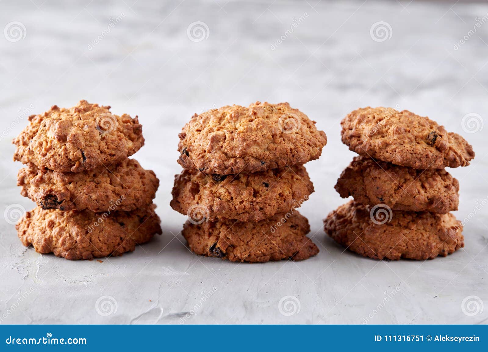 Sweet Biscuits Arranged in Pattern on Light Textured Background, Close ...