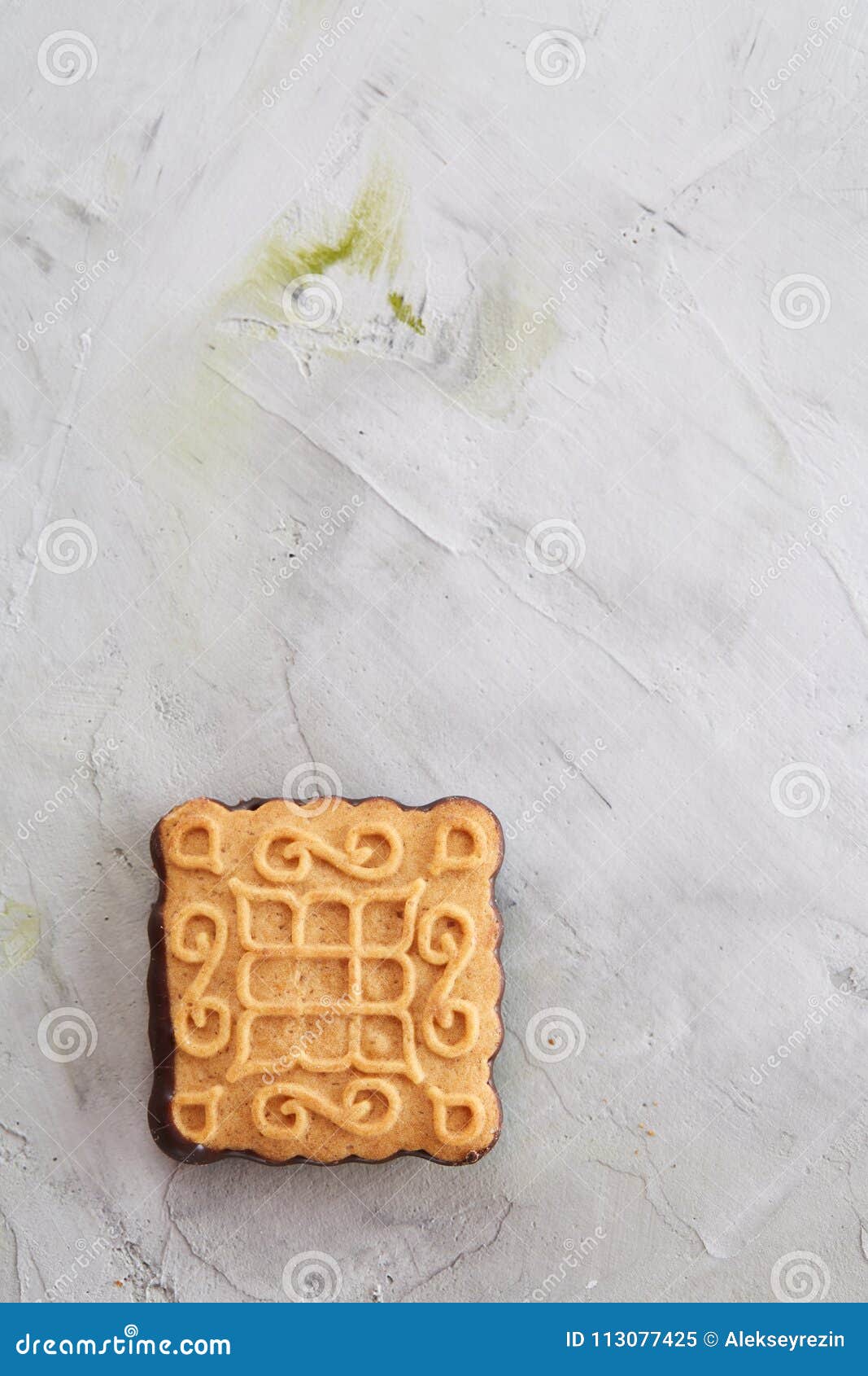 Sweet Biscuits Arranged in Pattern on Light Textured Background, Close ...