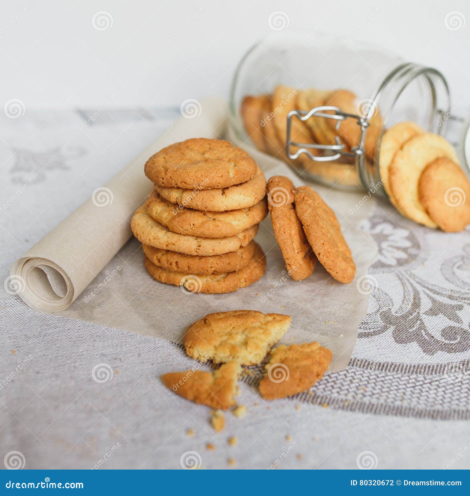 Sweet biscuits stock photo. Image of brown, piece, baked - 80320672