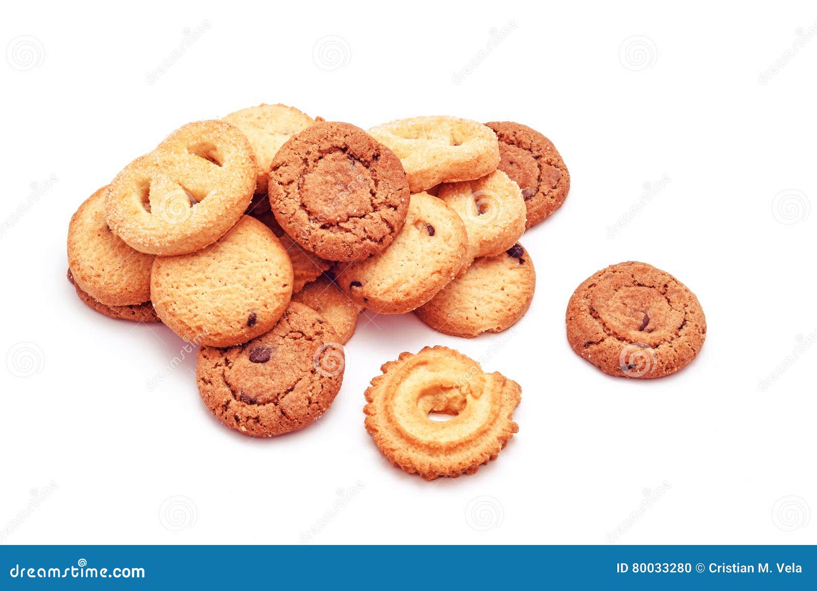 Sweet biscuits stock photo. Image of cocoa, butter, round - 80033280