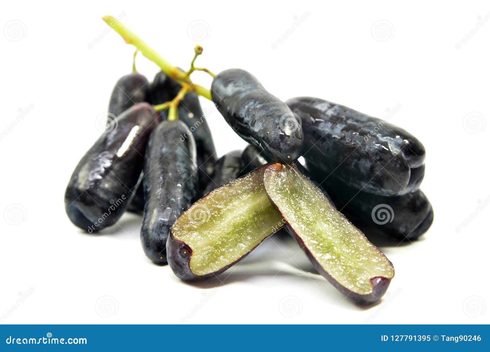 Sweet Black Sapphire Grapes Stock Image - Image of berry, moon: 127791395