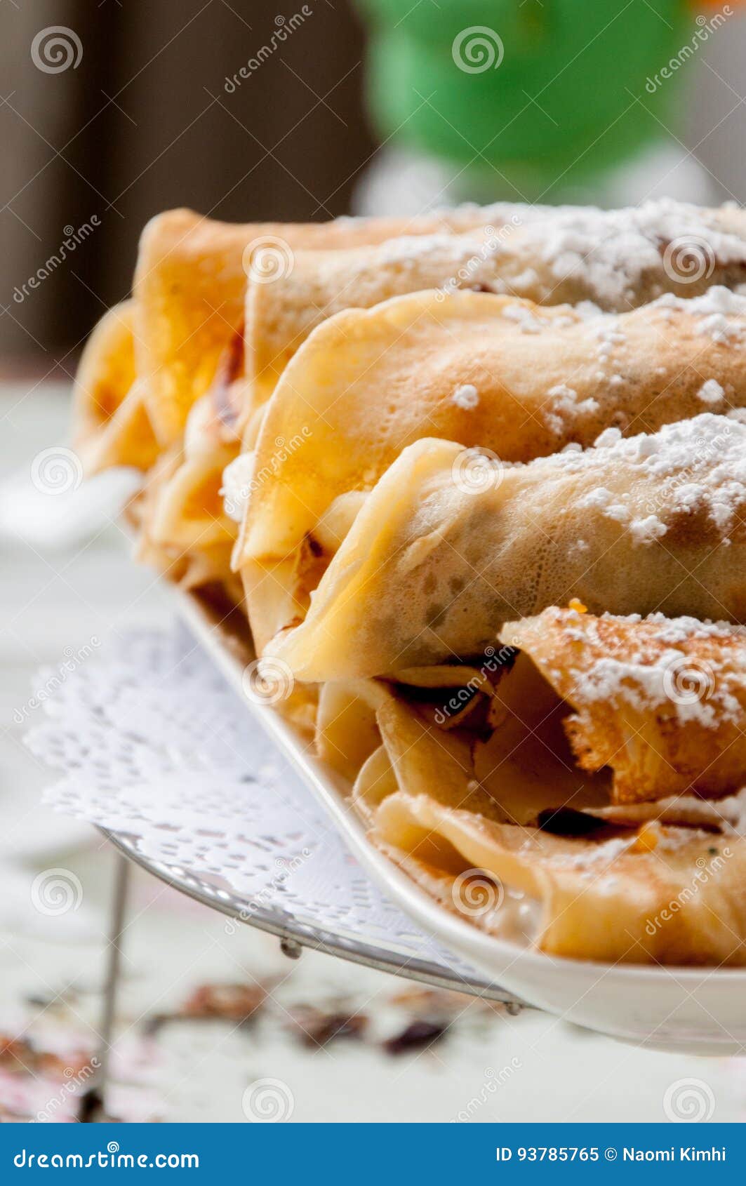 Sweet Blini pancake stock image. Image of dinner, ideas - 93785765