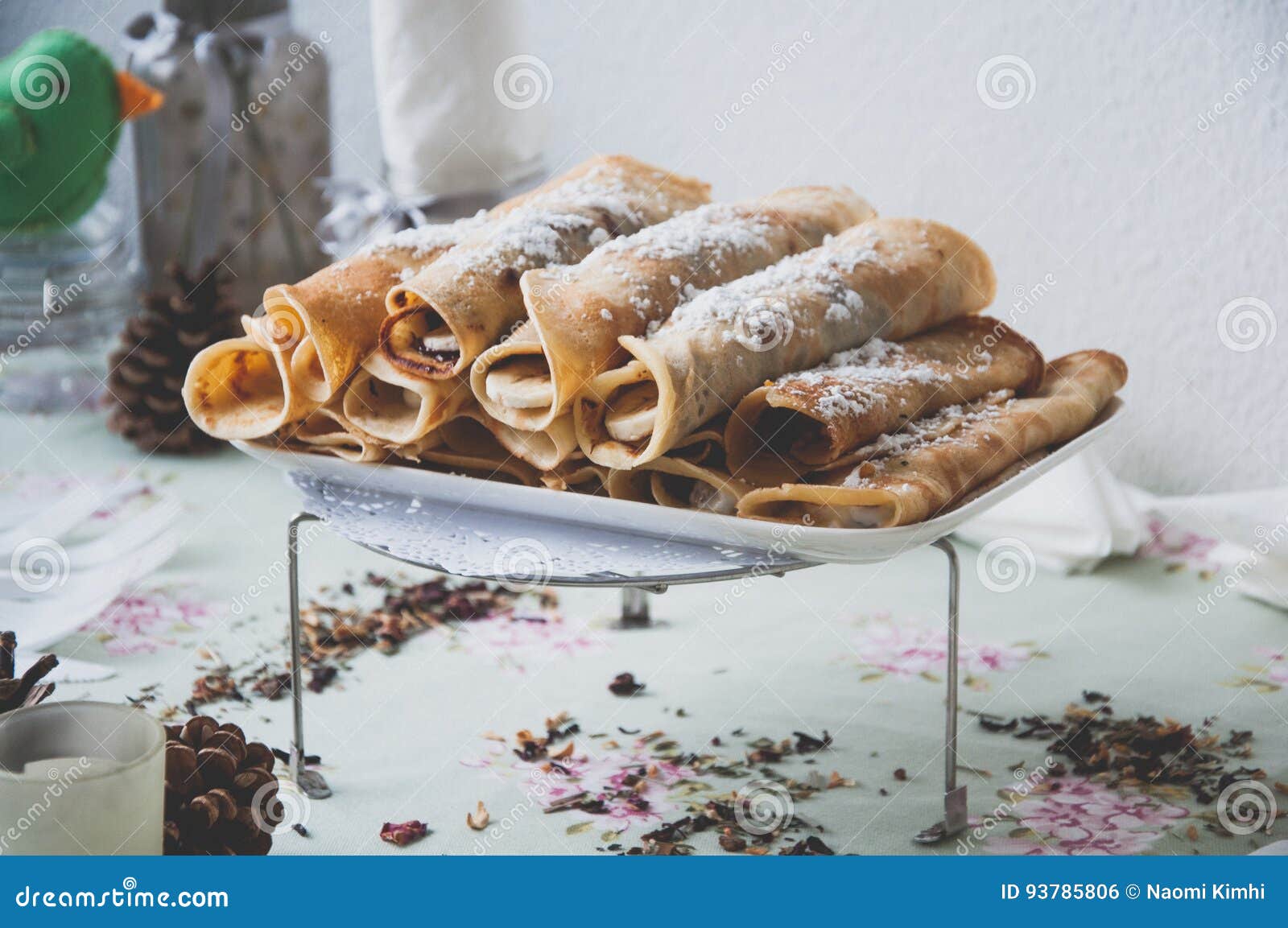 Sweet Blini pancake stock photo. Image of cakes, chocolate - 93785806