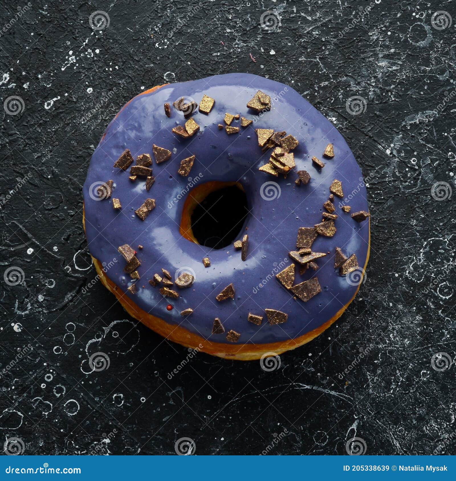 Sweet Blue Donut on the Table. Sweet Pastries Stock Image - Image of ...