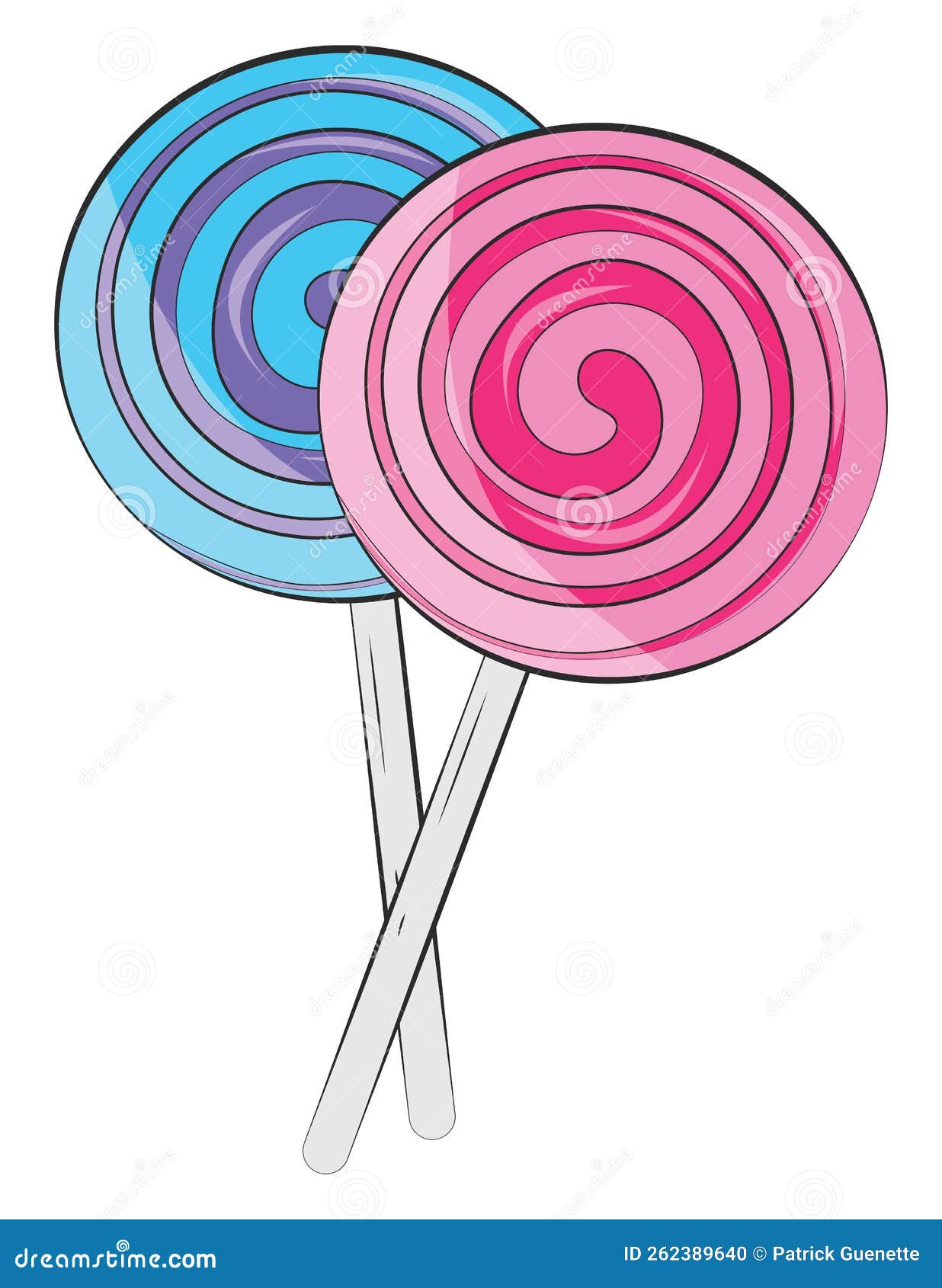 Sweet Blue and Pink Lolipops, Icon Stock Vector - Illustration of ...