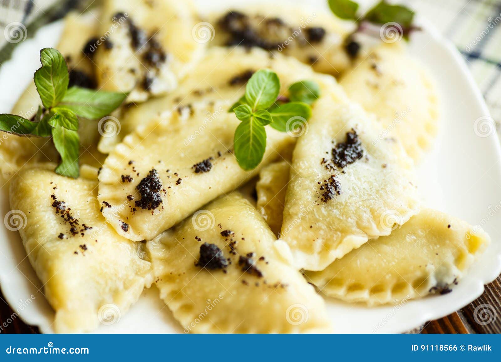 Sweet Boiled Dumplings with Poppy Stock Photo - Image of fast, cook ...